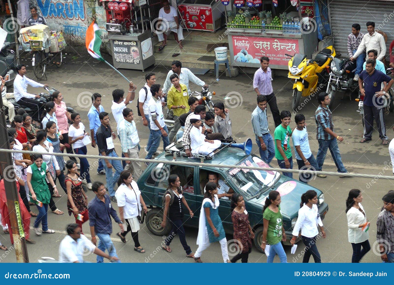March Against Corruption in India Editorial Stock Image - Image of anna ...