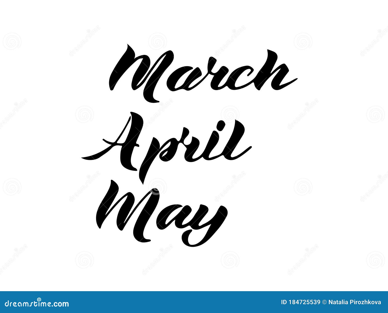 March April May lettering stock vector. Illustration of template ...