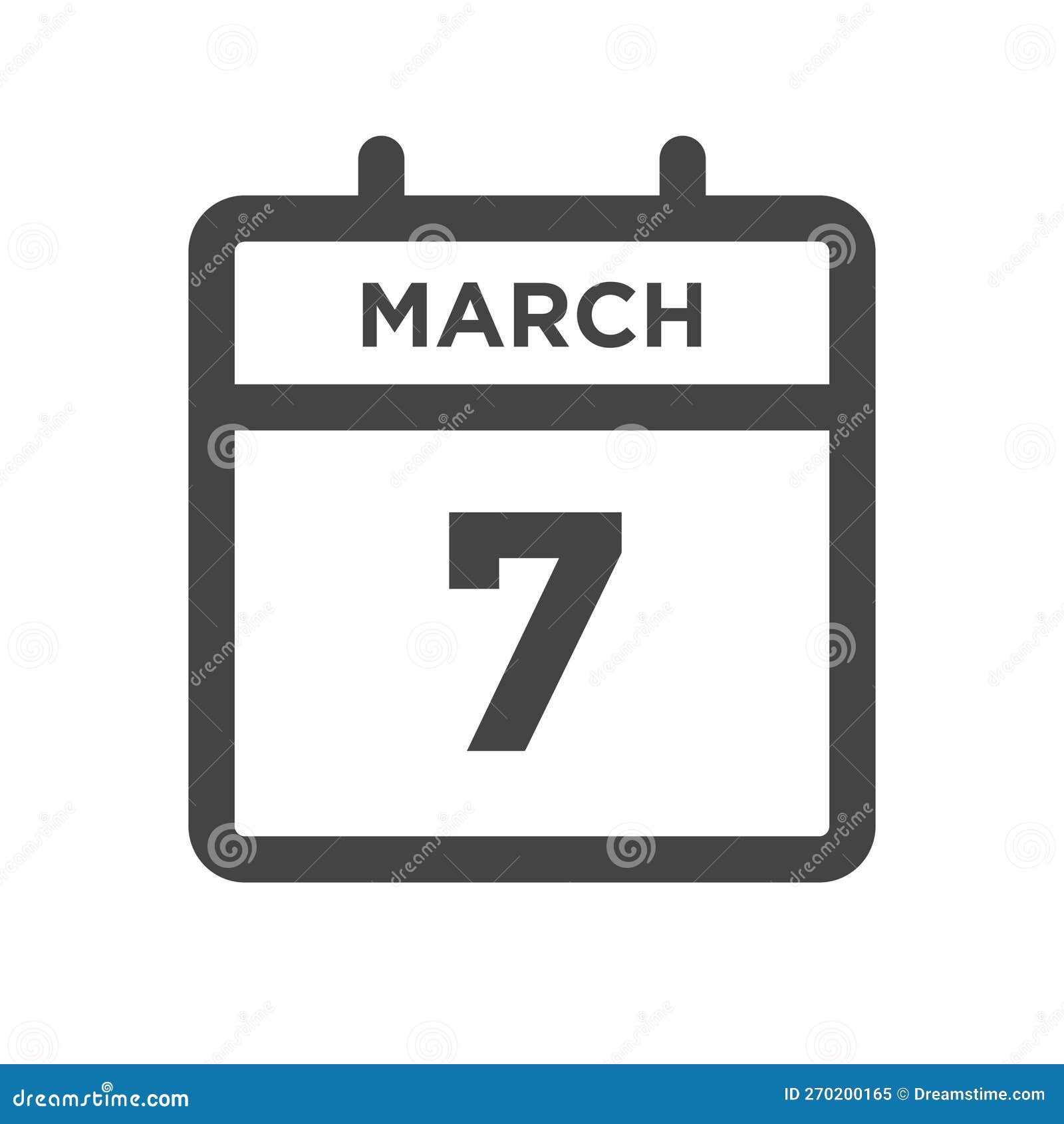 March 7 Calendar Day or Calender Date for Deadlines or Appointment ...