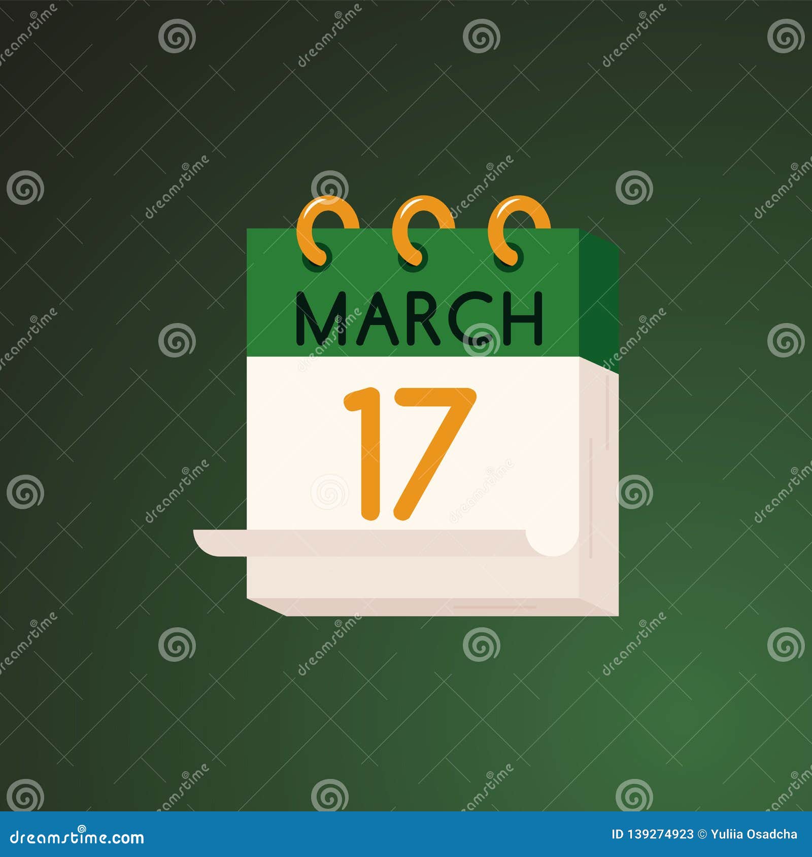 17 March Calendar - Element for St Patrick Day Celebration Design in ...