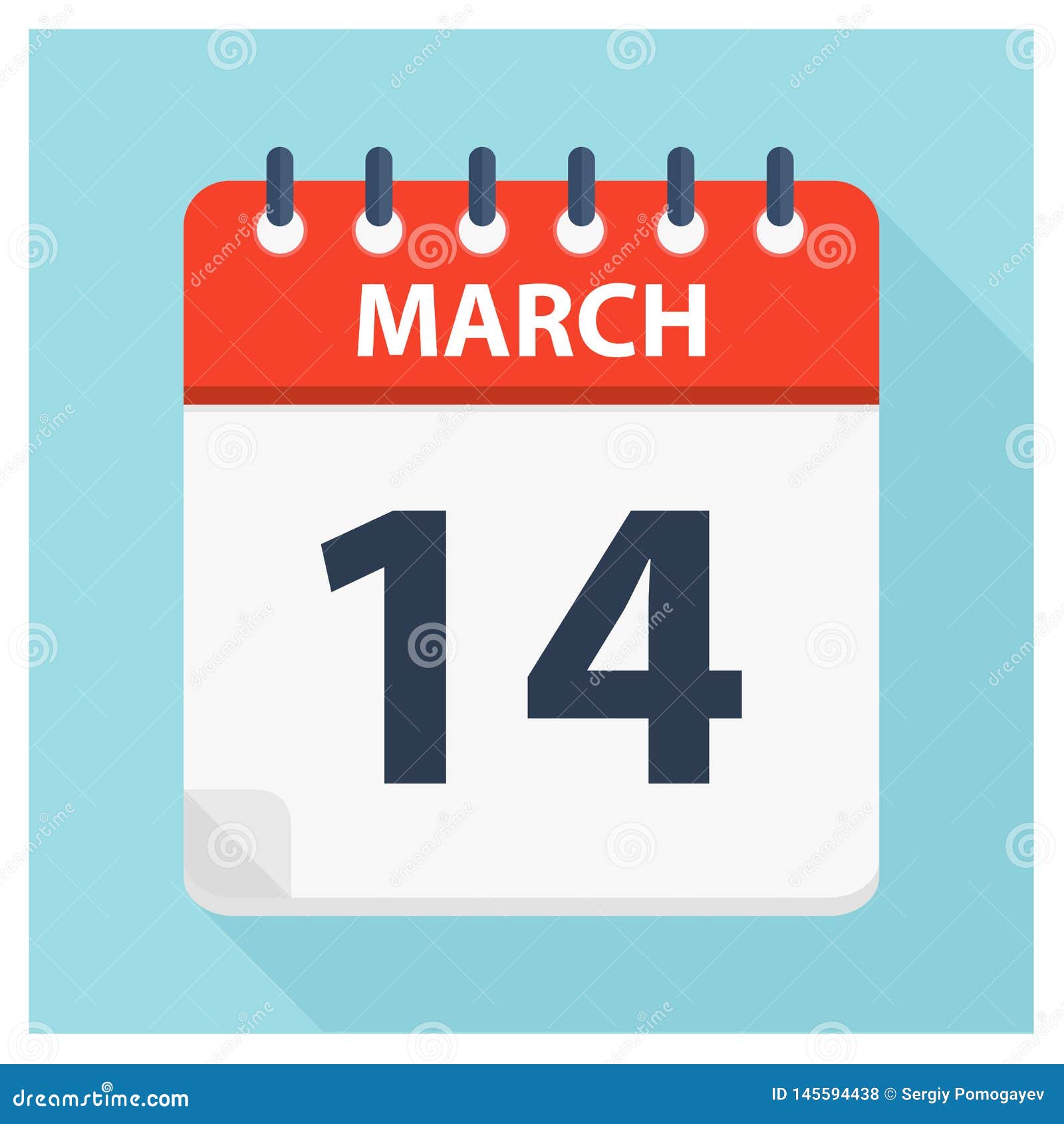 March 14 - Calendar Icon - Calendar Design Template Stock Illustration ...