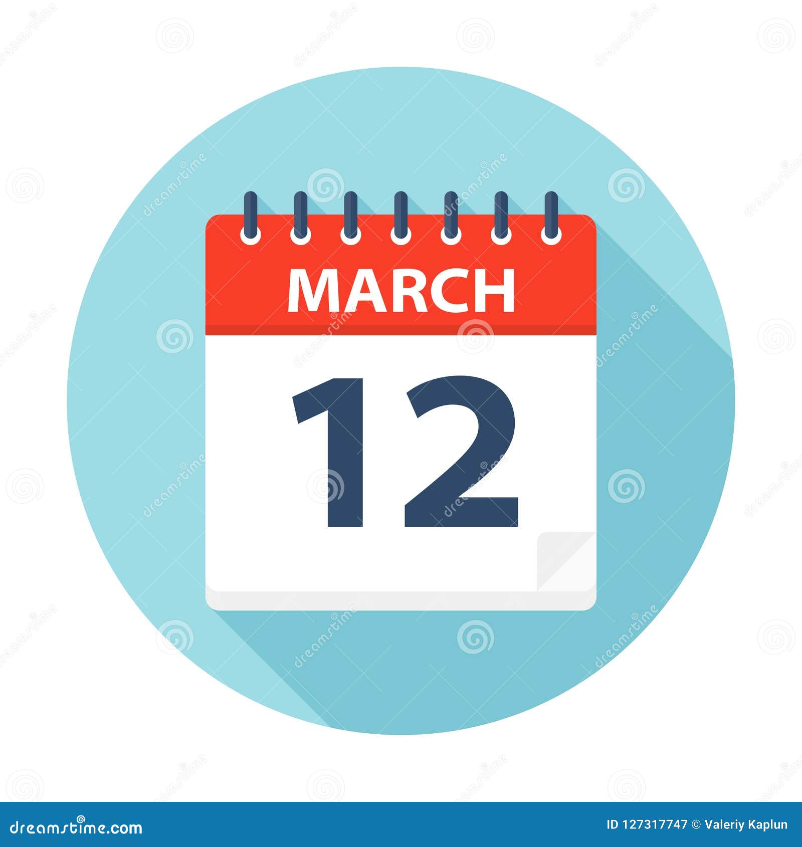 March 12 - Calendar Icon stock illustration. Illustration of march ...
