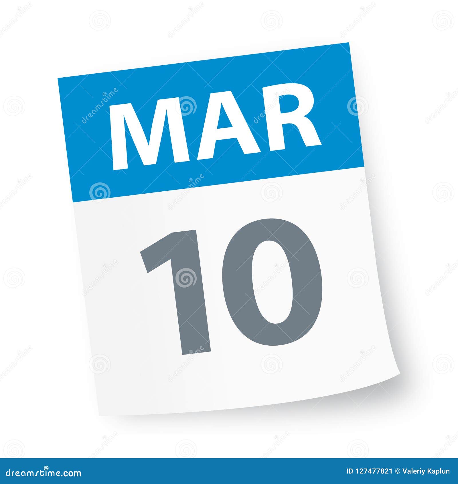 March 10 - Calendar Icon stock illustration. Illustration of vector ...