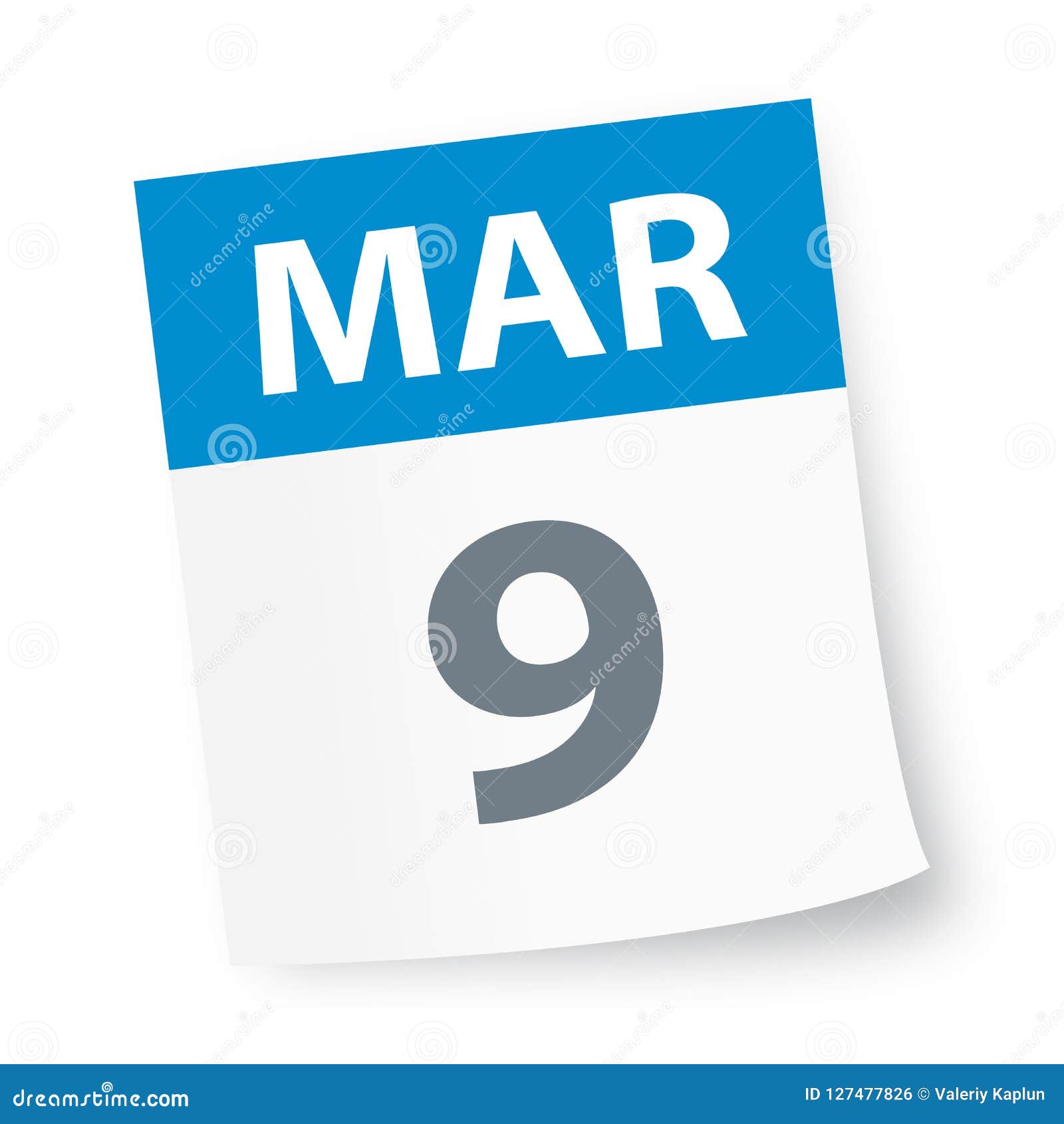 March 9 - Calendar Icon stock illustration. Illustration of date ...