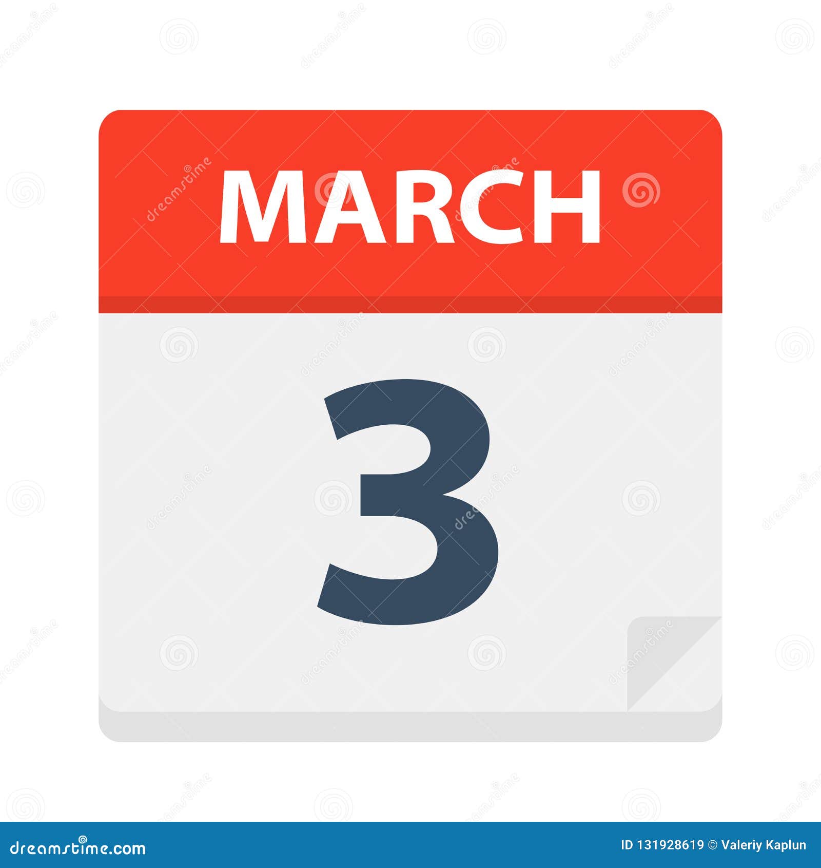 March 3 - Calendar Icon stock illustration. Illustration of 2021 ...