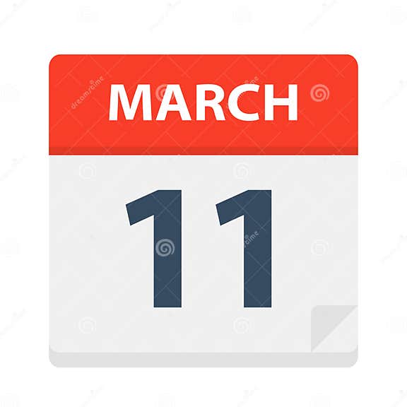 March 11 - Calendar Icon stock illustration. Illustration of calendar ...