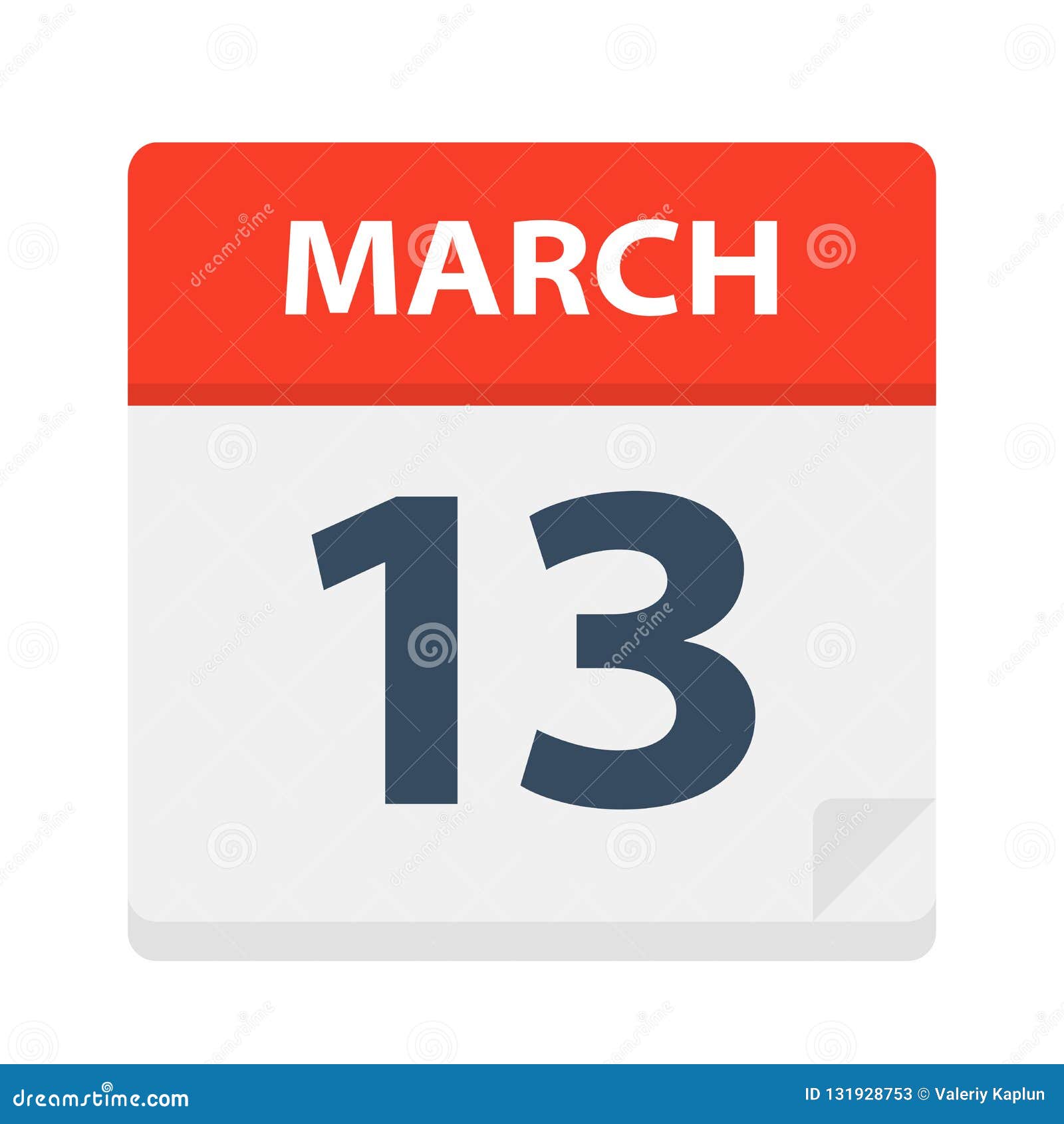 March 13 - Calendar Icon stock illustration. Illustration of today ...