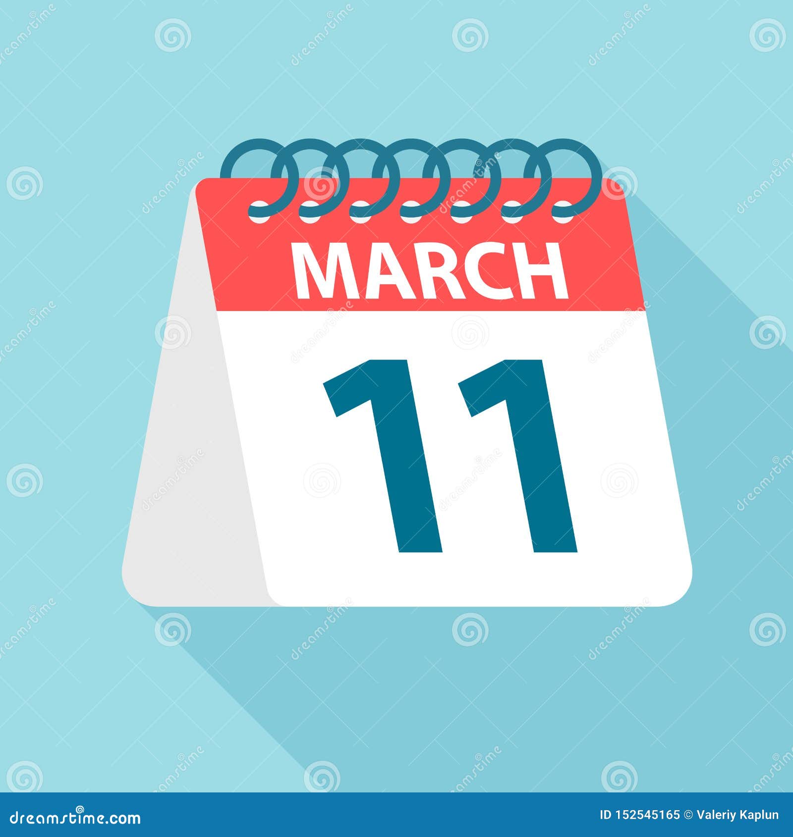 March 11 - Calendar Icon. Vector Illustration of One Day of Month ...