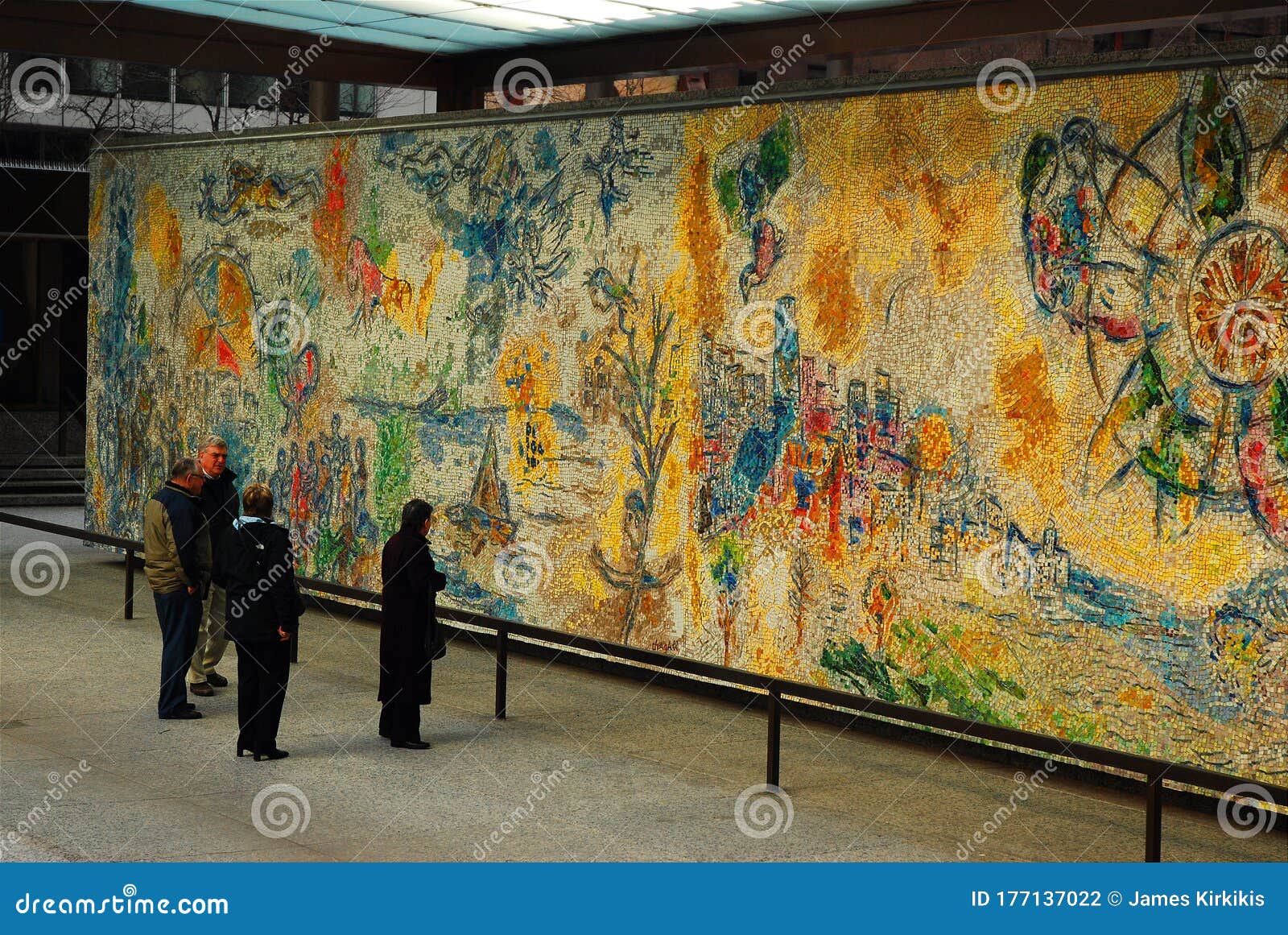 Marc Chagall, Four Seasons, Chicago Editorial Photography - Image of ...