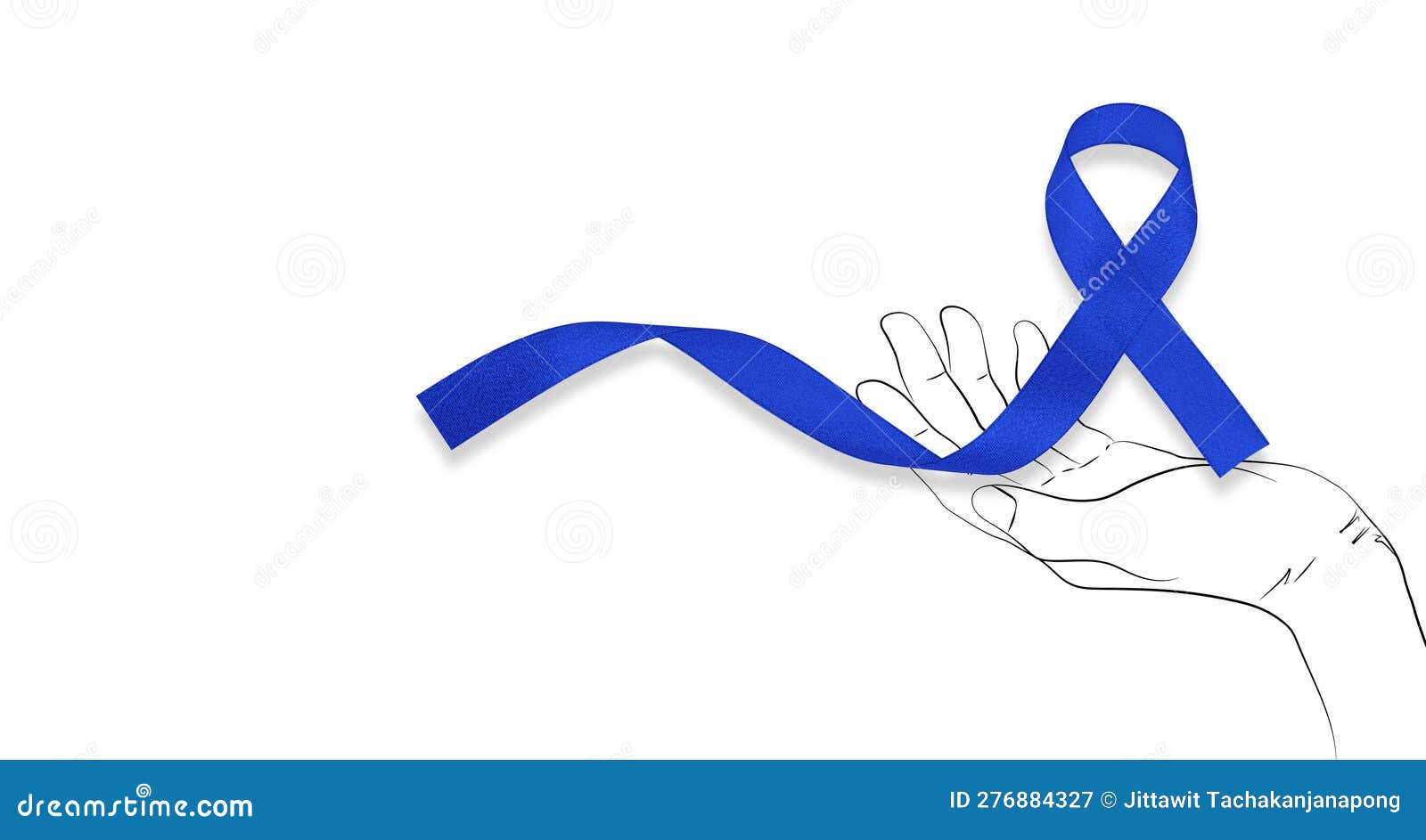 March Colorectal Cancer Awareness Month Cropped Shot Of Man Holding
