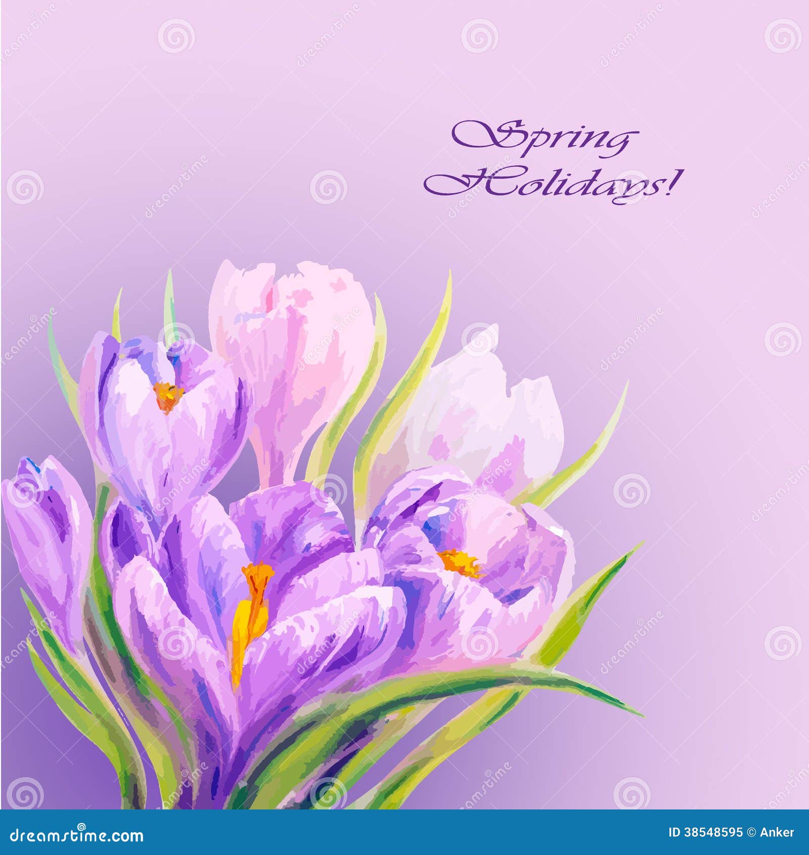 8 March. Crocuses stock vector. Illustration of holiday - 38548595