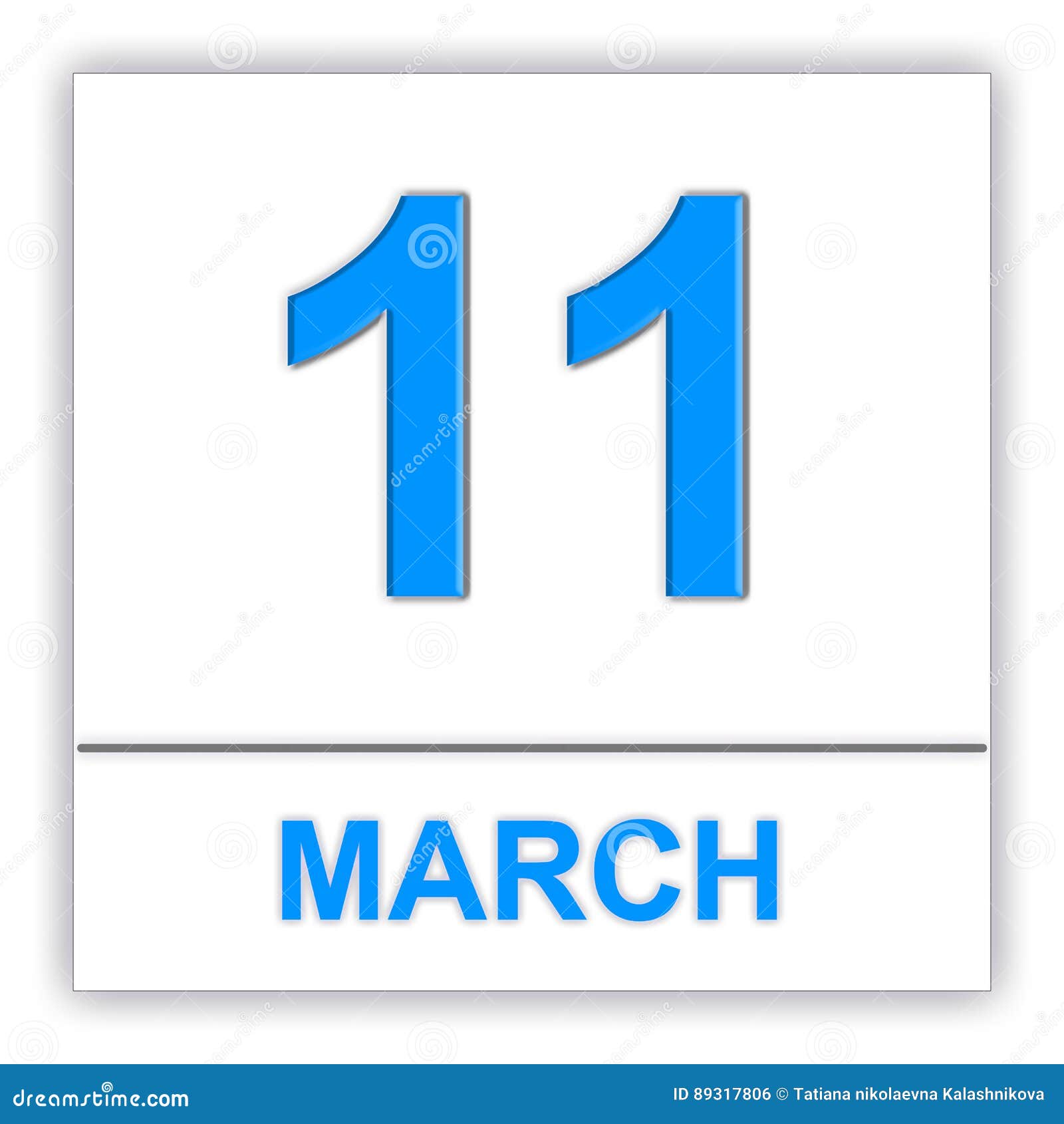 March 11. Day on the Calendar Stock Illustration - Illustration of ...