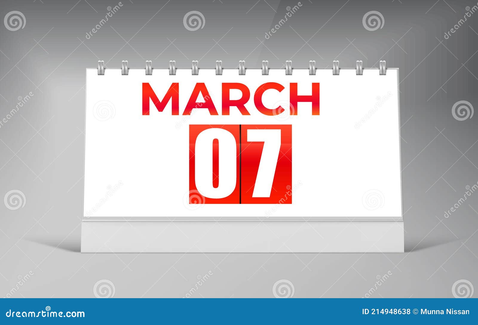 March 07, Desk Calendar Design Template. Single Date Calendar Design ...