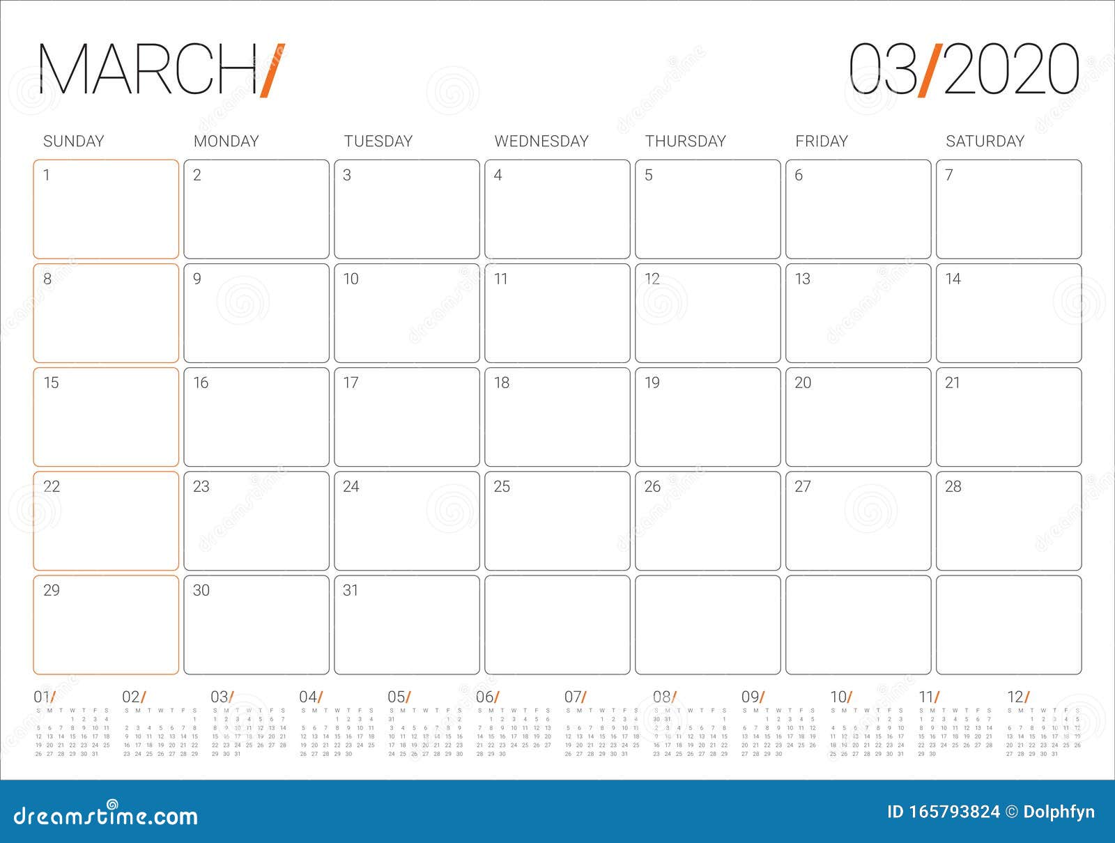 March 2020 Desk Calendar Vector Illustration Stock Vector ...