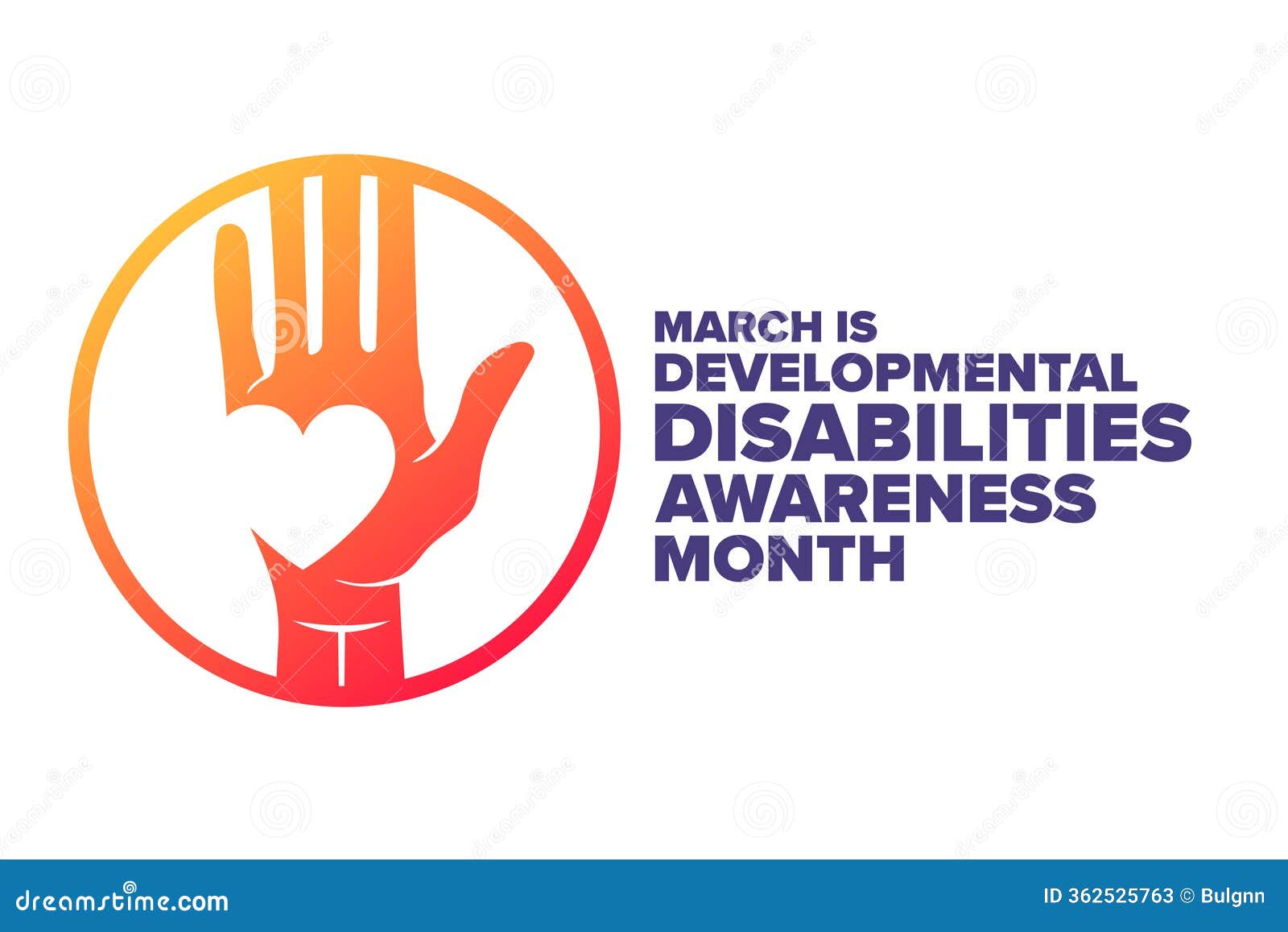 March Is Developmental Disabilities Awareness Month. Template For ...