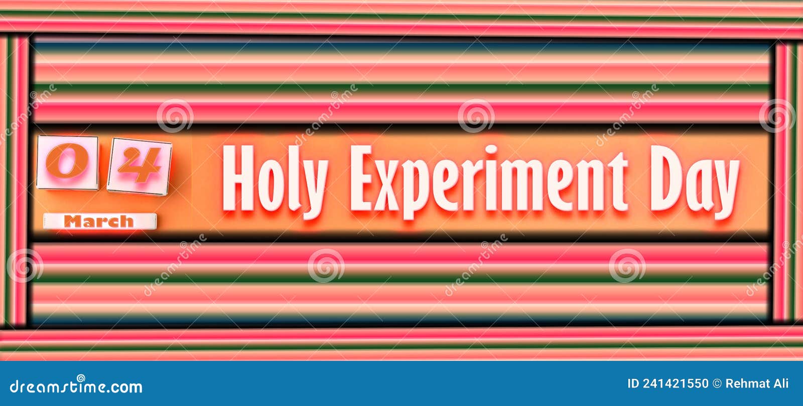 05 March, Holy Experiment Day, Text Effect on Background Stock ...