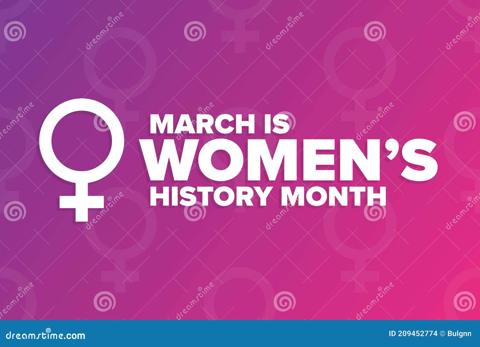 March Is National Womens History Month Holiday Concept Stock Vector