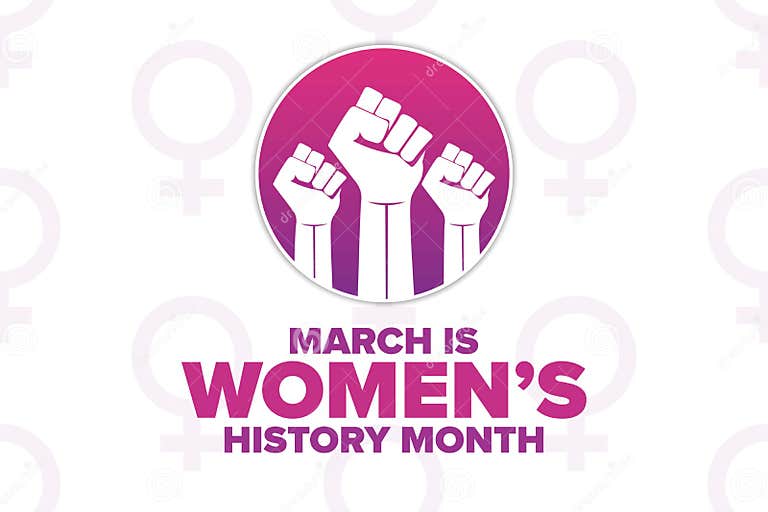 March Is National Womens History Month Holiday Concept Stock Vector