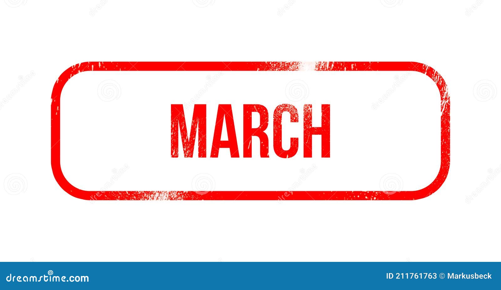 March - Red Grunge Rubber, Stamp Stock Illustration - Illustration of ...