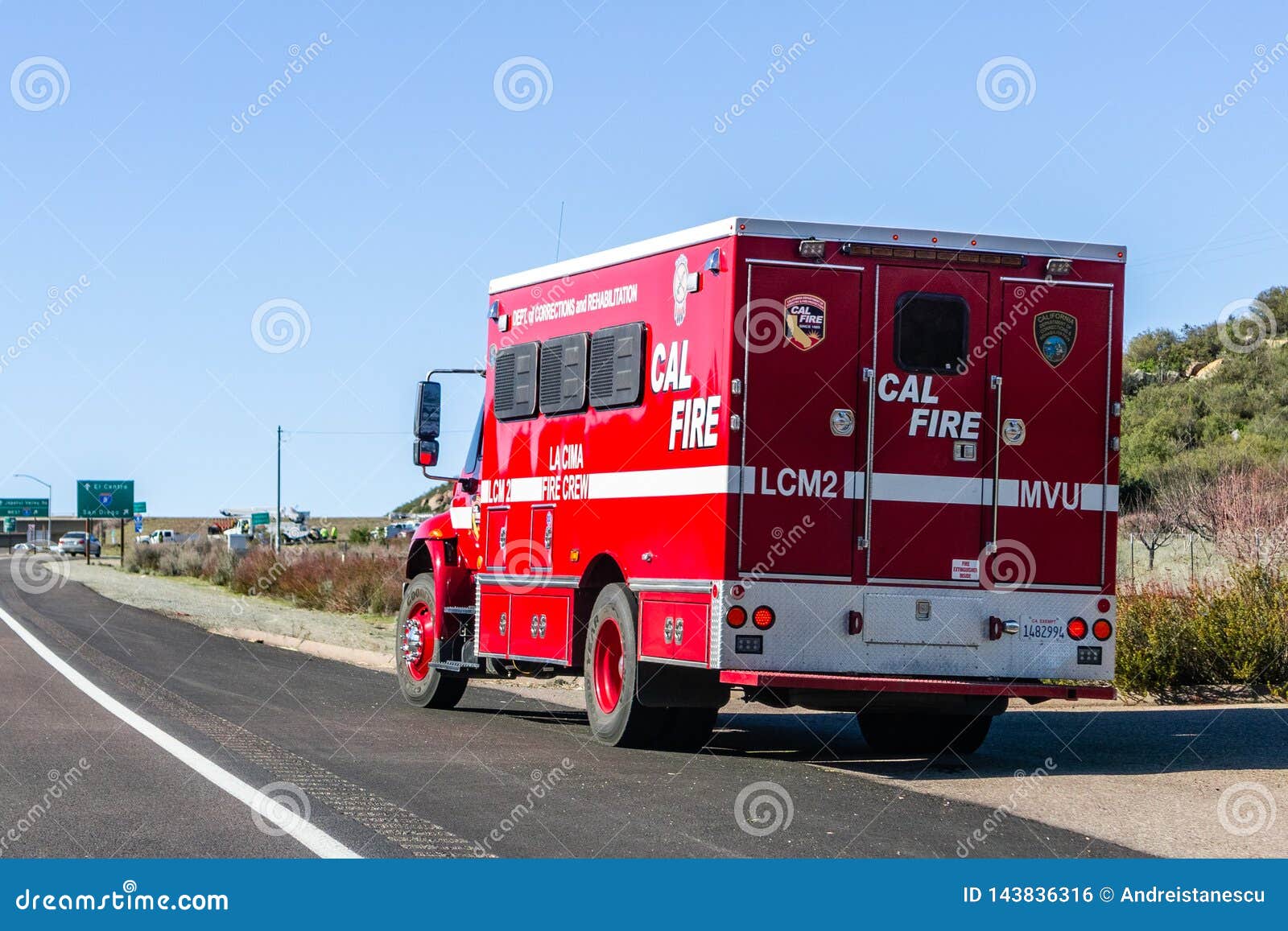 March 19, 2019 San Diego / CA / USA - Fire Engine Parked on the Side of ...