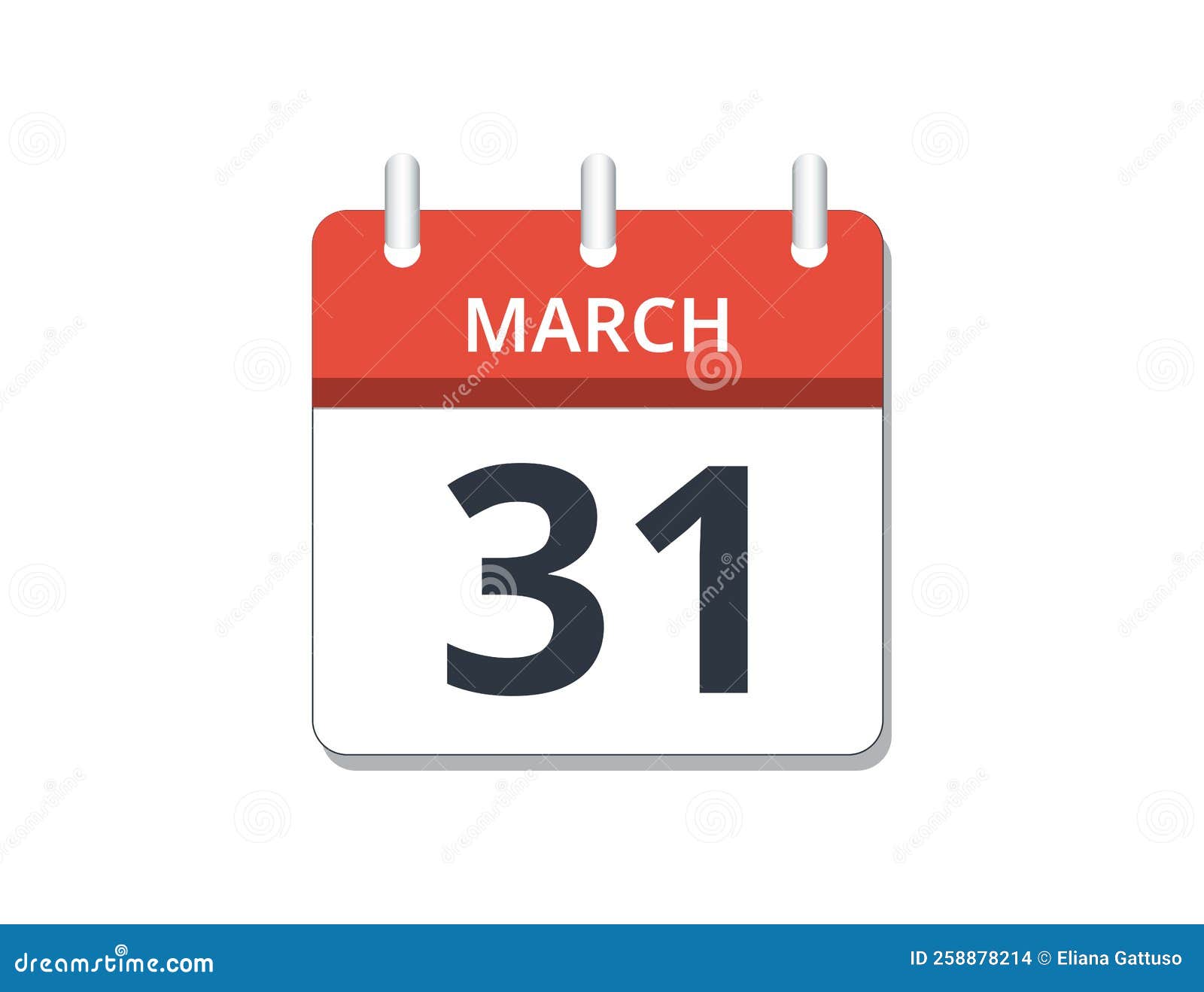 March, 31st Calendar Icon Vector. Concept of Schedule, Business and ...