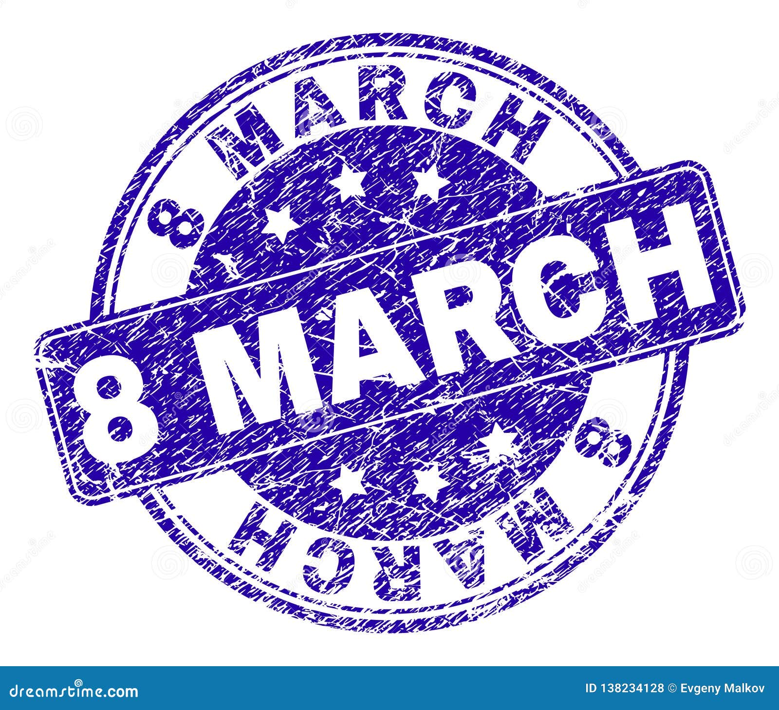 Scratched Textured 8 MARCH Stamp Seal Stock Vector - Illustration of ...