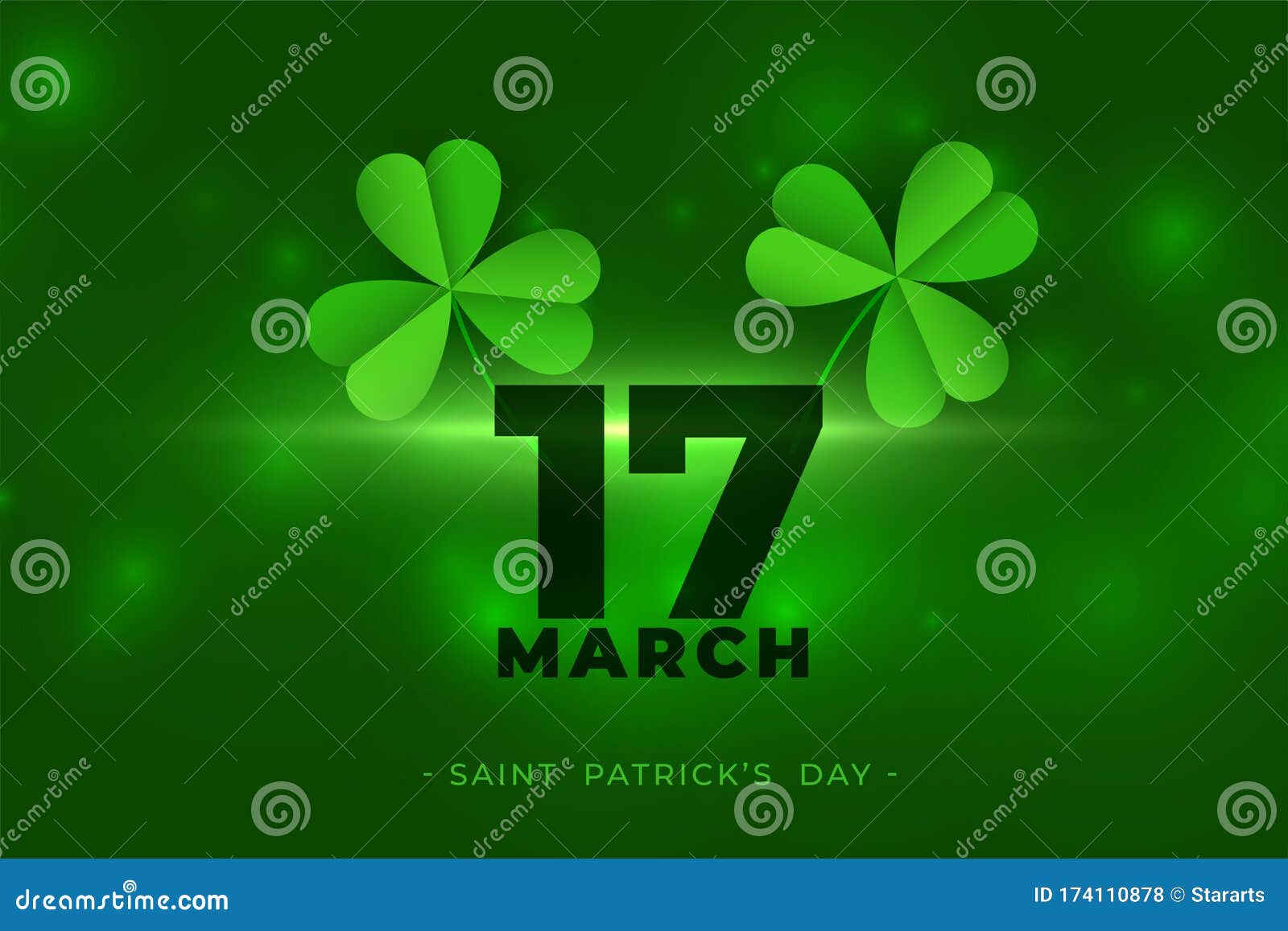 March 17th Happy Saint Patricks Day Background Stock Vector ...