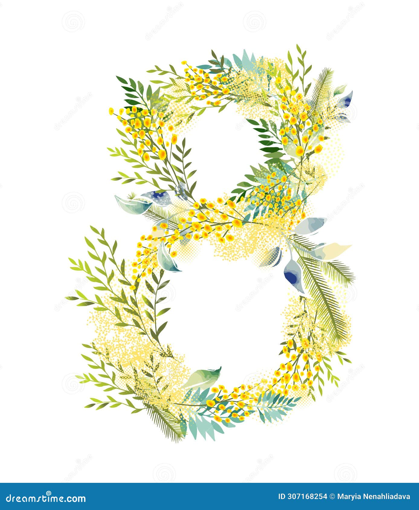 From March 8th Mimosa. Hand Drawing. Not AI Stock Vector - Illustration ...