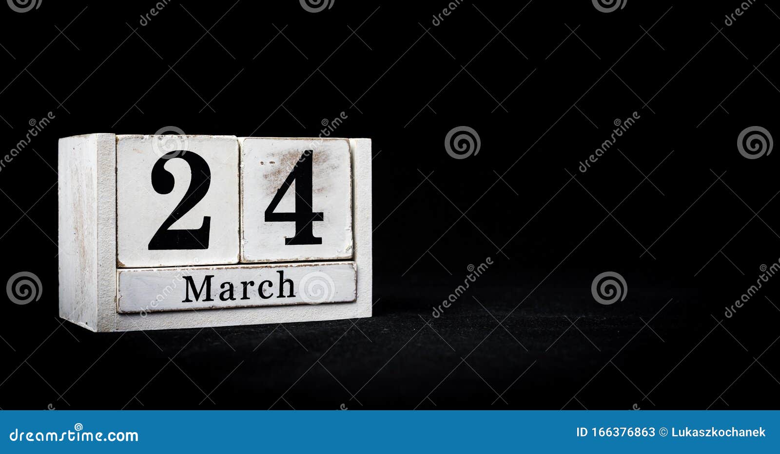 March 24th, Twenty-fourth of March, Day 24 of Month March - White ...