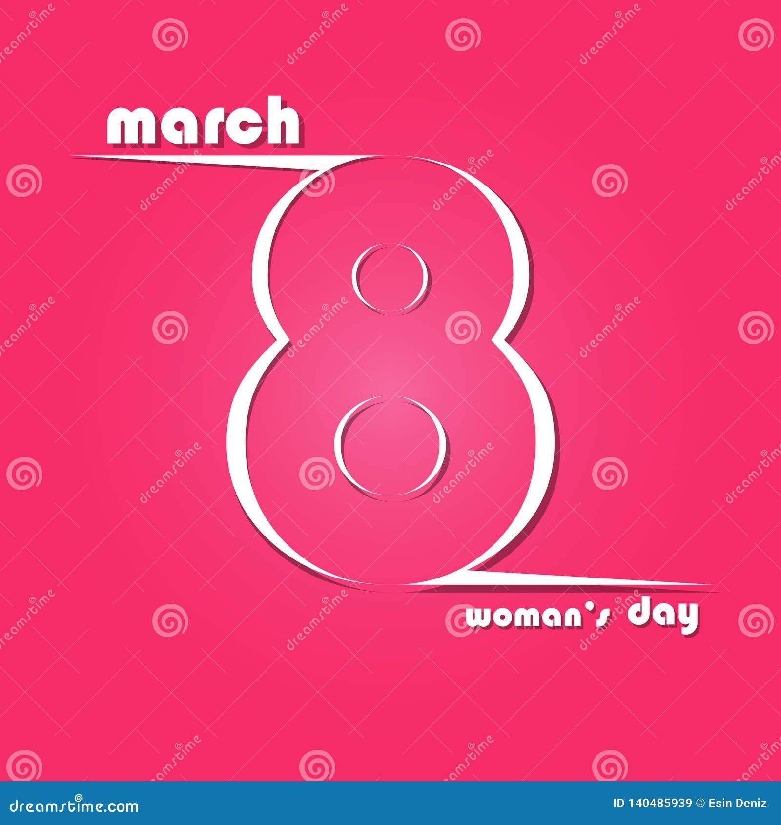 March 8th, World of Woman`s Day Draw Stock Illustration - Illustration ...