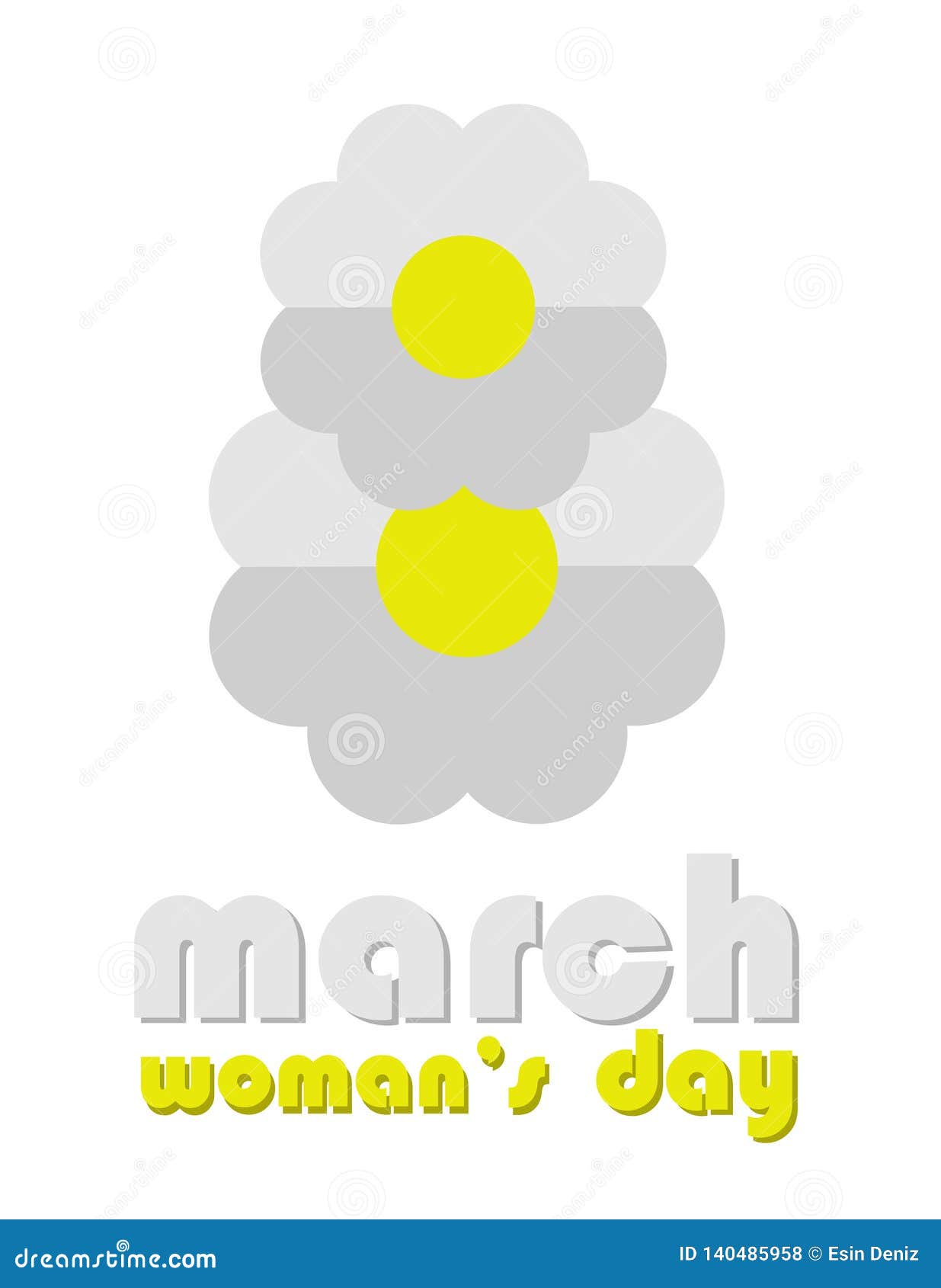 March 8th, World of Woman`s Day Draw Stock Illustration - Illustration ...