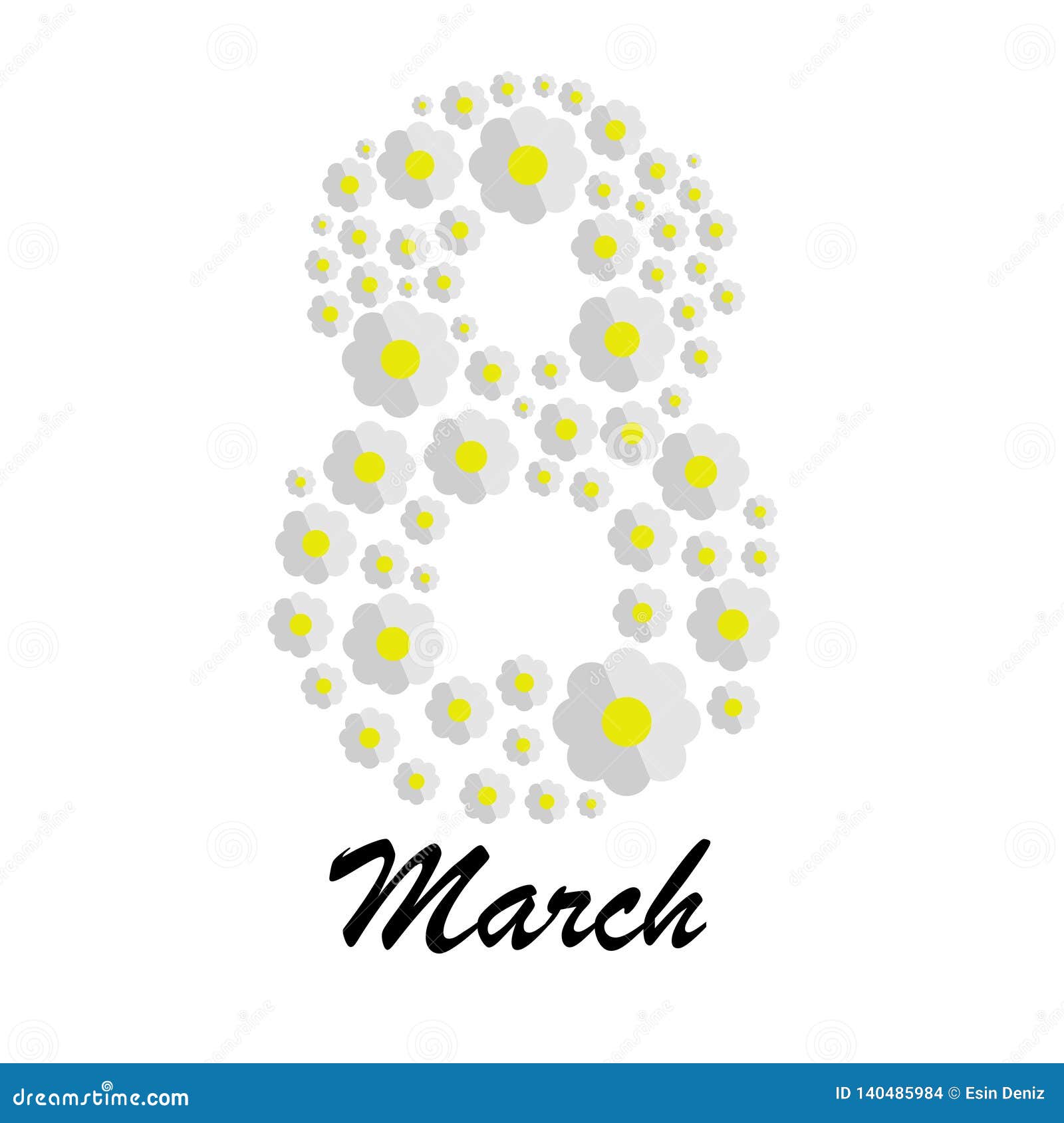 March 8th, World of Woman`s Day Draw Stock Illustration - Illustration ...