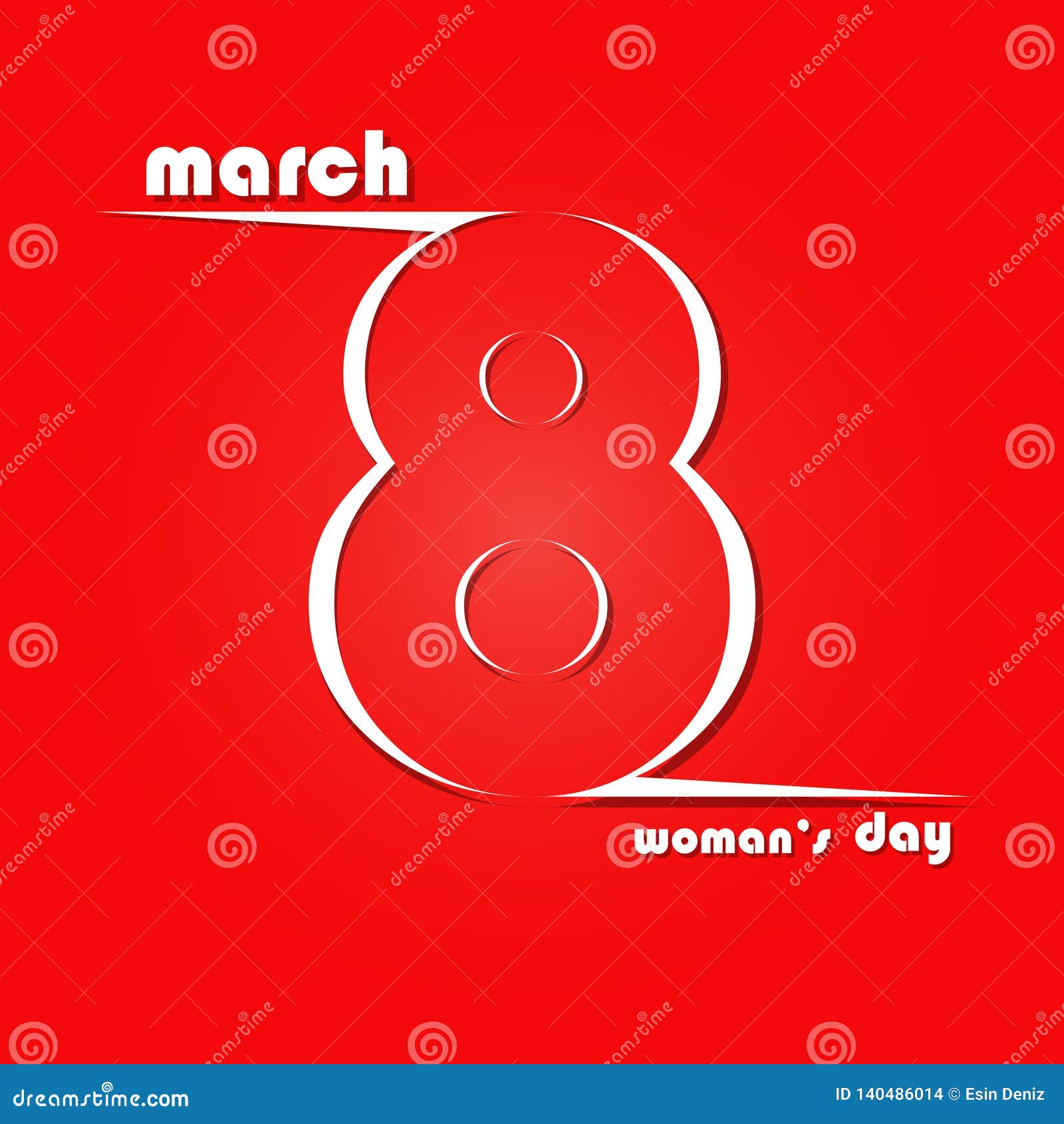 March 8th, World of Woman`s Day Draw Stock Illustration - Illustration ...