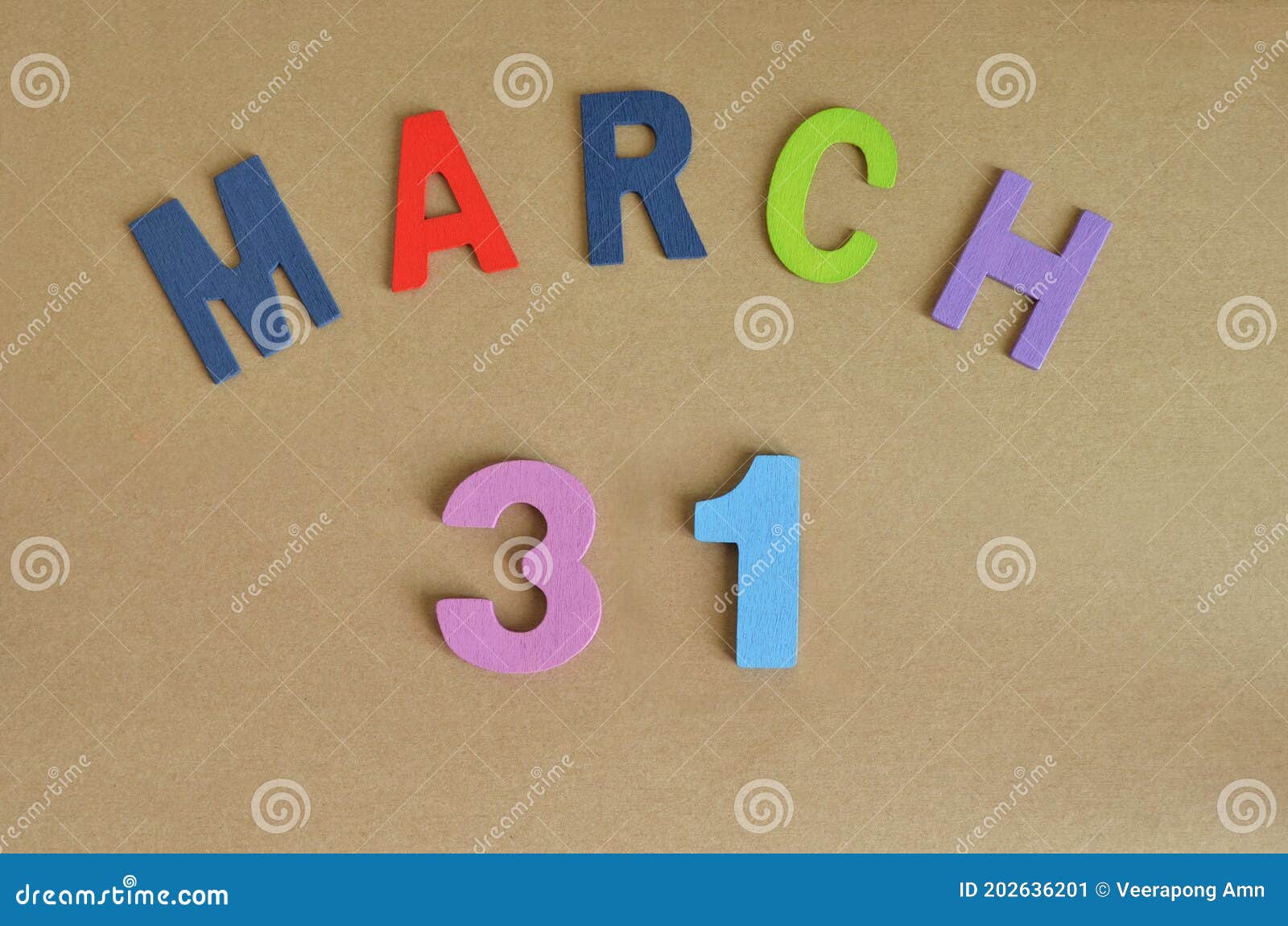 March 31, Toy Alphabet Background. Stock Image - Image of 2025, march ...