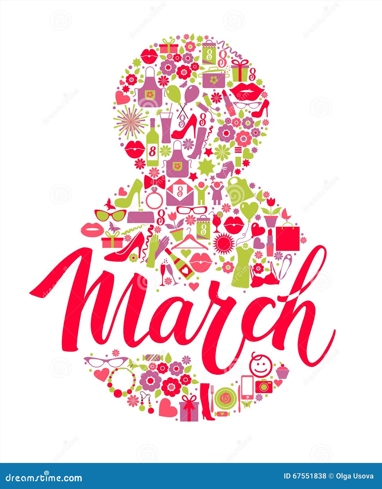 8 March vector card stock vector. Illustration of international - 67551838