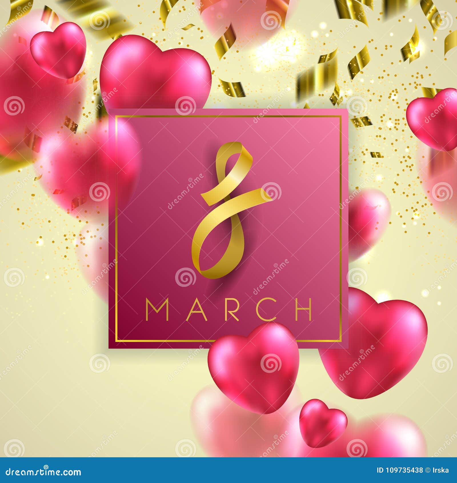 8 march vector card stock vector. Illustration of date - 109735438