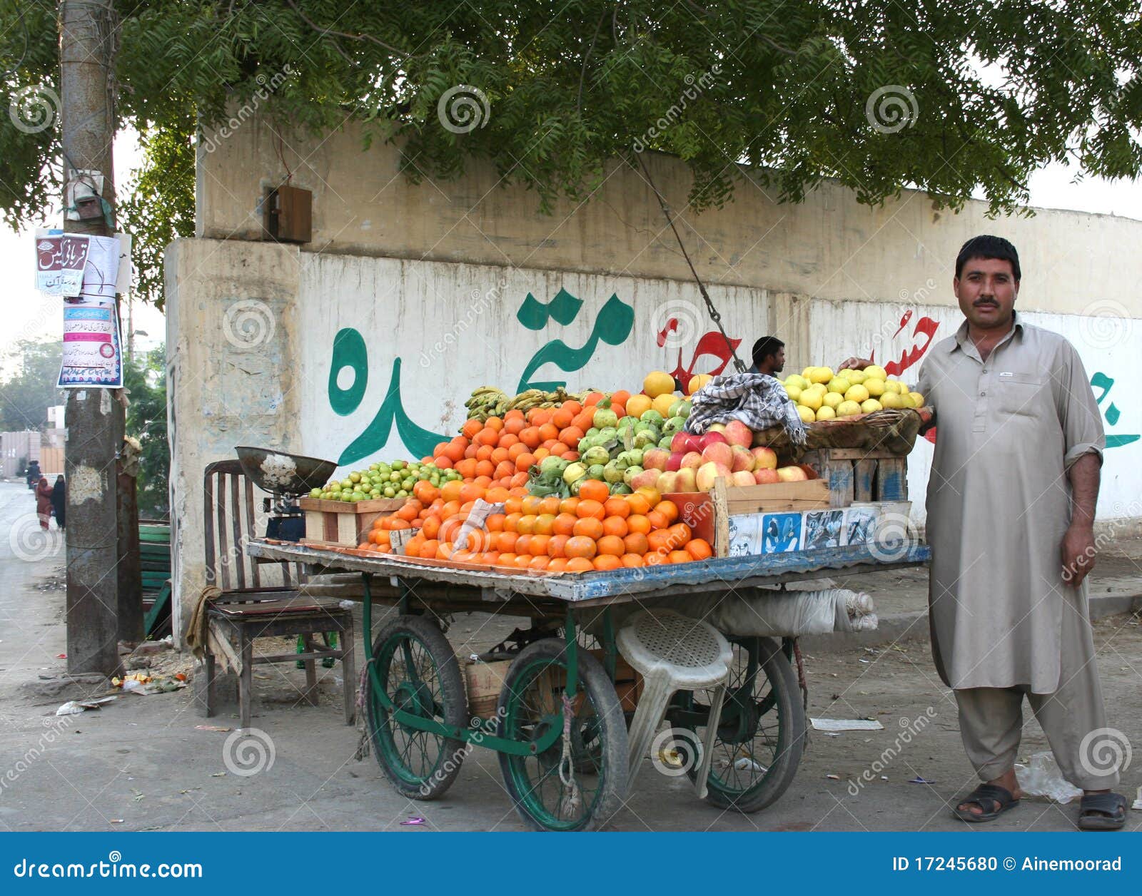 Marchand ambulant image éditorial. Image of pakistanais - 17245680