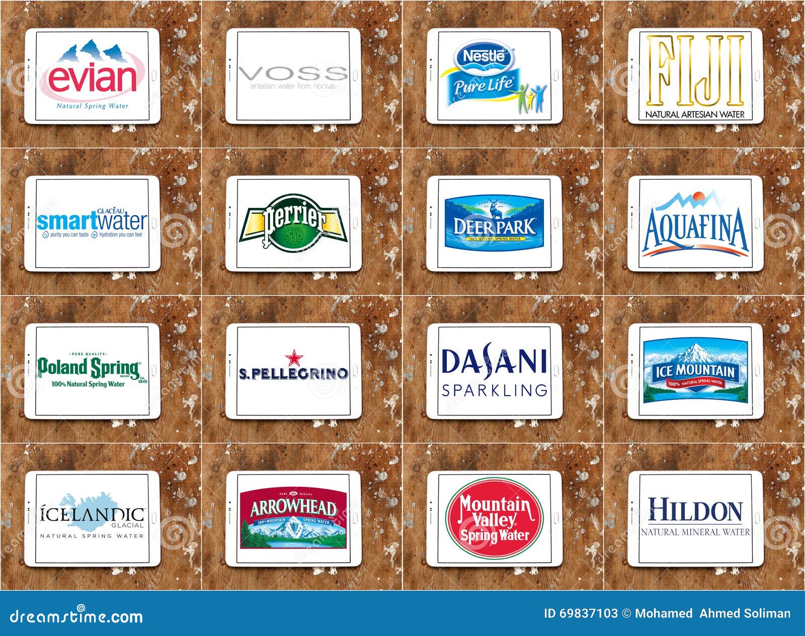 Marche E Logos Dell'acqua Minerale Fotografia Stock Editoriale ...