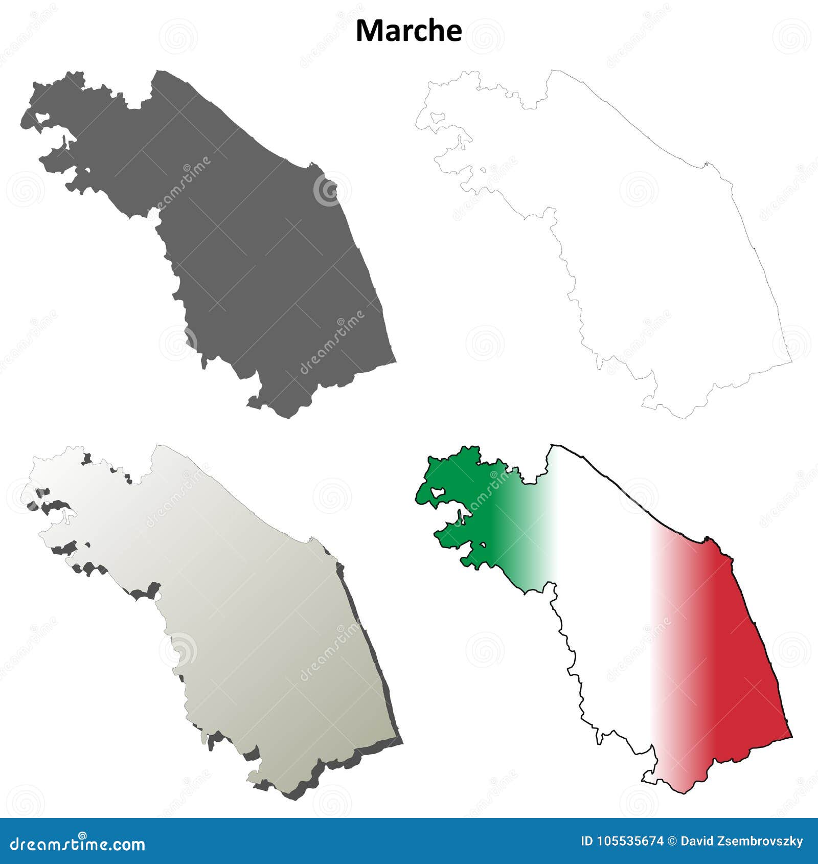 Marche Outline Map Stock Photo | CartoonDealer.com #323628906