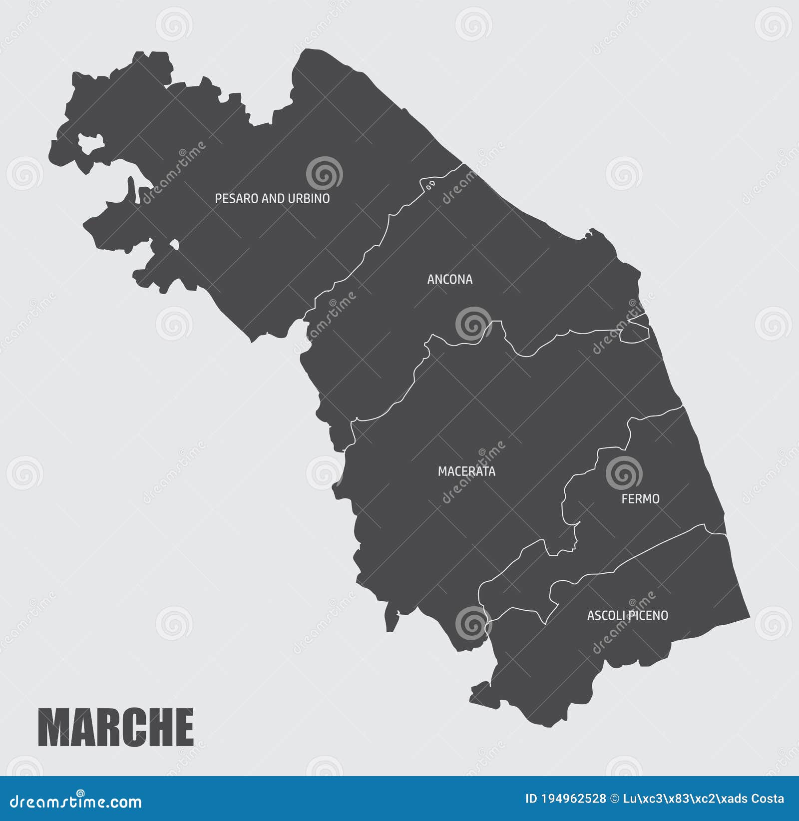 Marche region map stock illustration. Illustration of fermo - 194962528 Marche region map stock illustration. Illustration of fermo - 194962528
