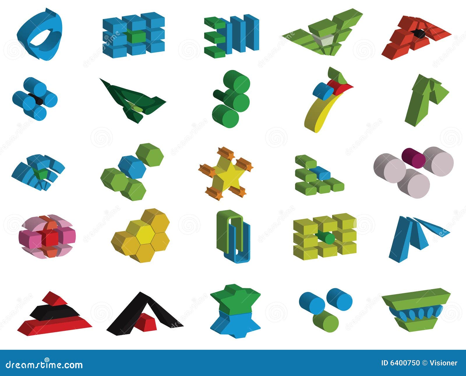 Marchi Ed Elementi Di Vettore 3d Illustrazione Vettoriale ...