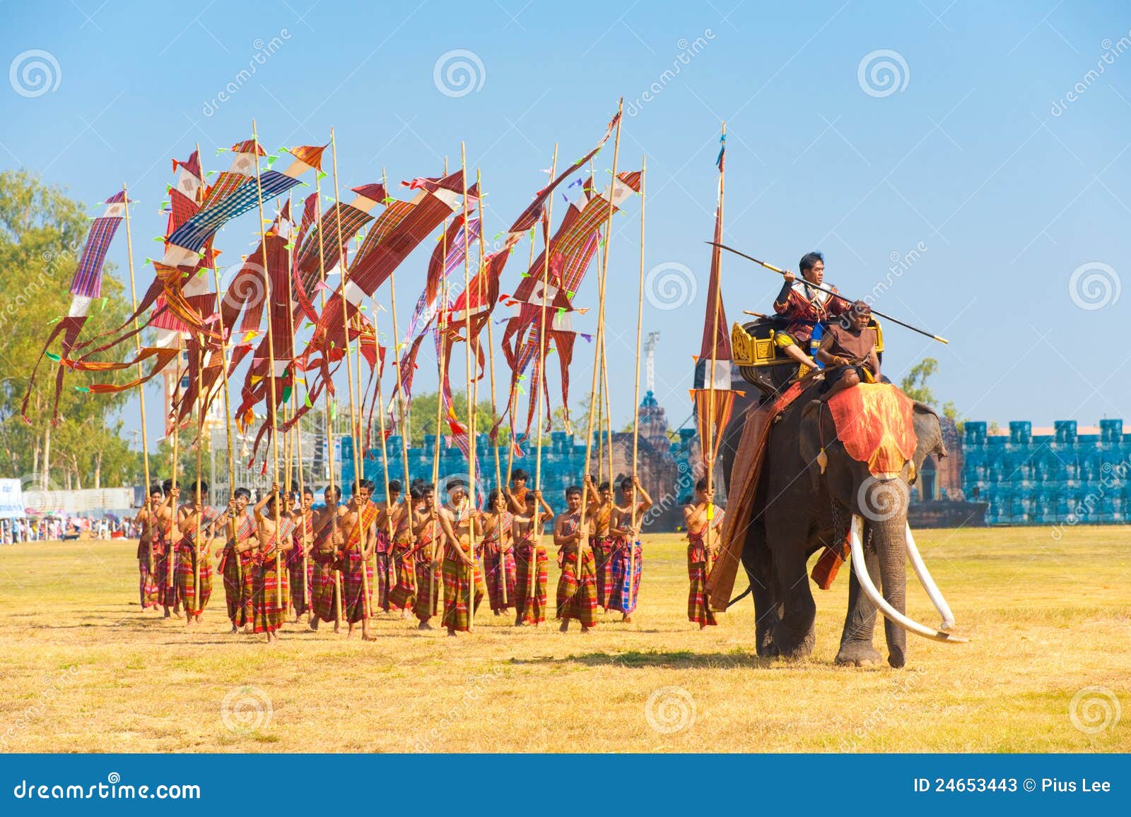 Marching Army Elephant General Flags Editorial Stock Photo - Image of ...