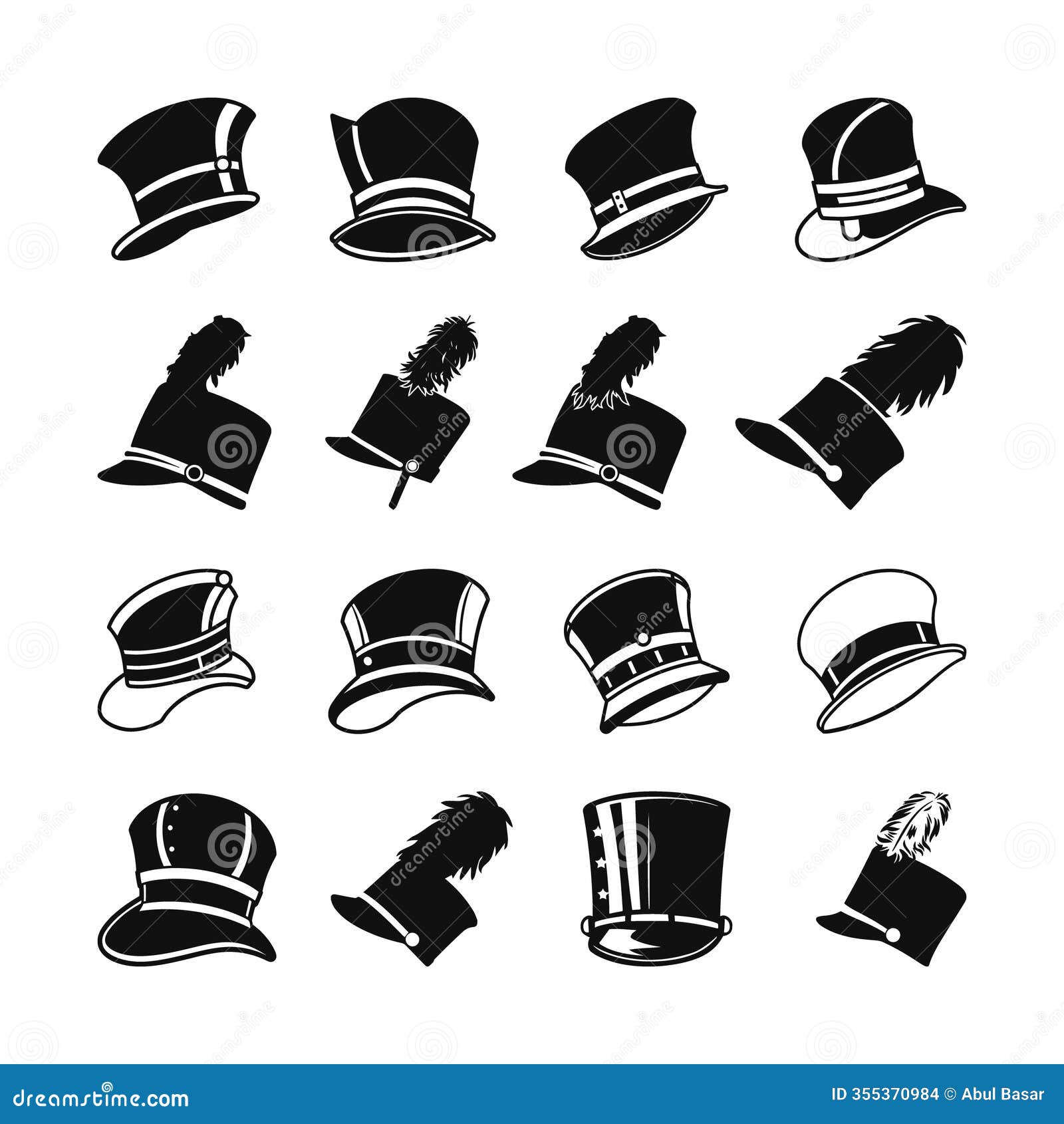 Marching Band Hat SVG Bundle, Hat Band Silhouette, Marching Band Vector ...