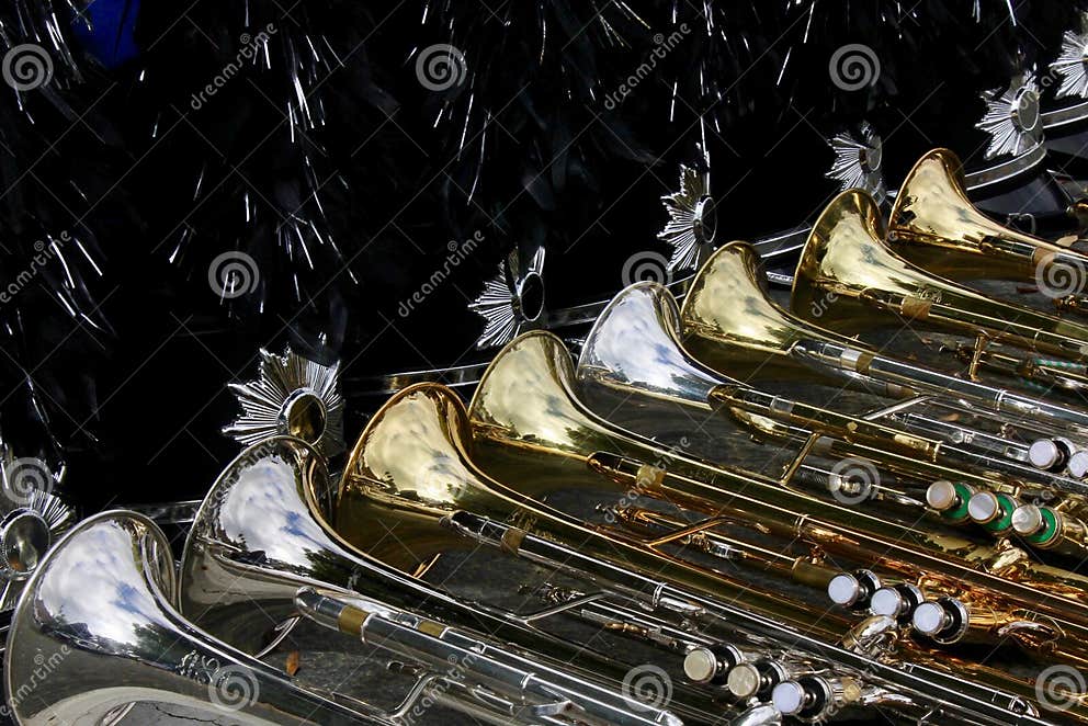 Marching Band Trumpets stock image. Image of marching - 224844427