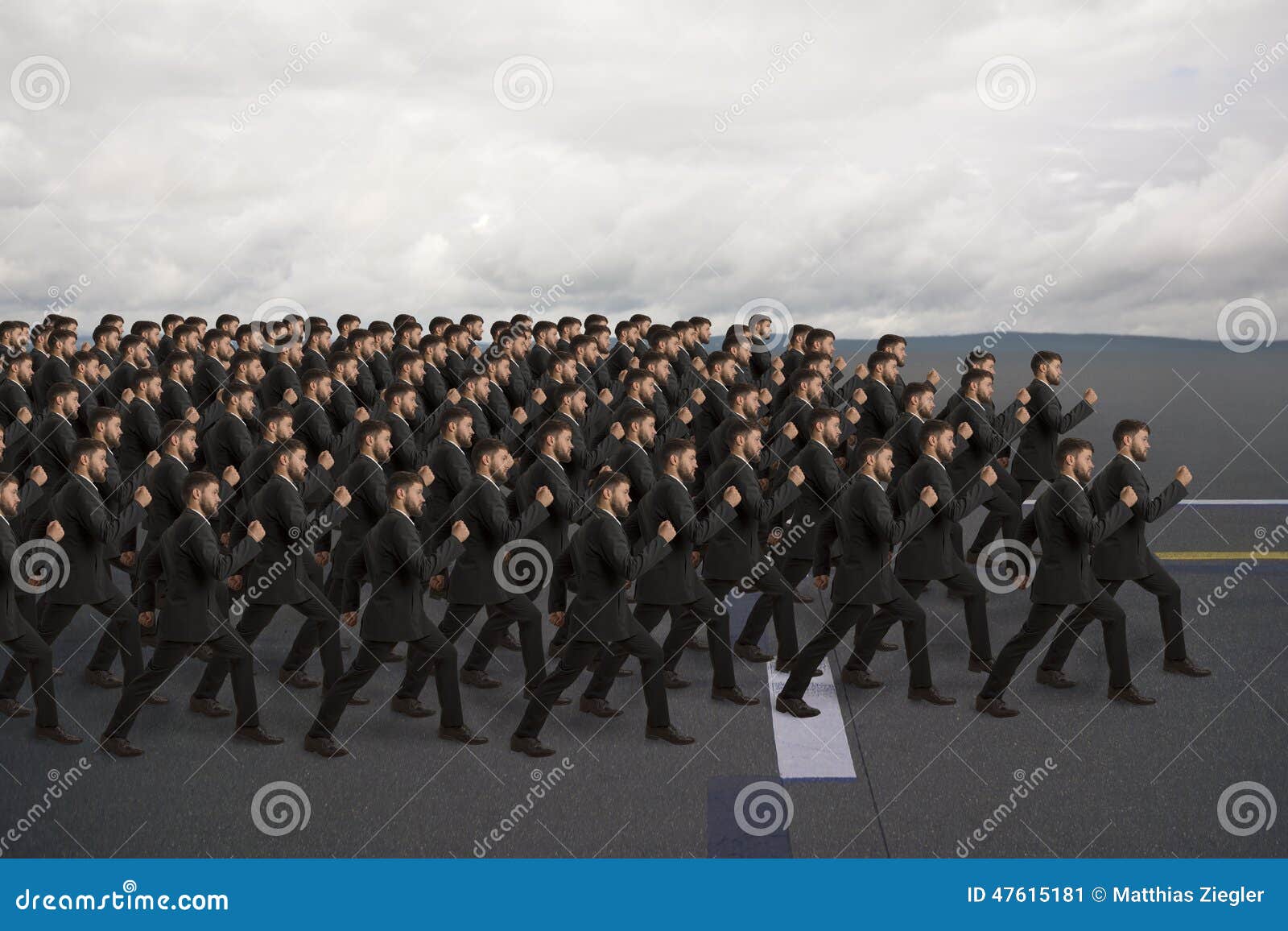 Marching Clones stock image. Image of anonymous, boring - 47615181
