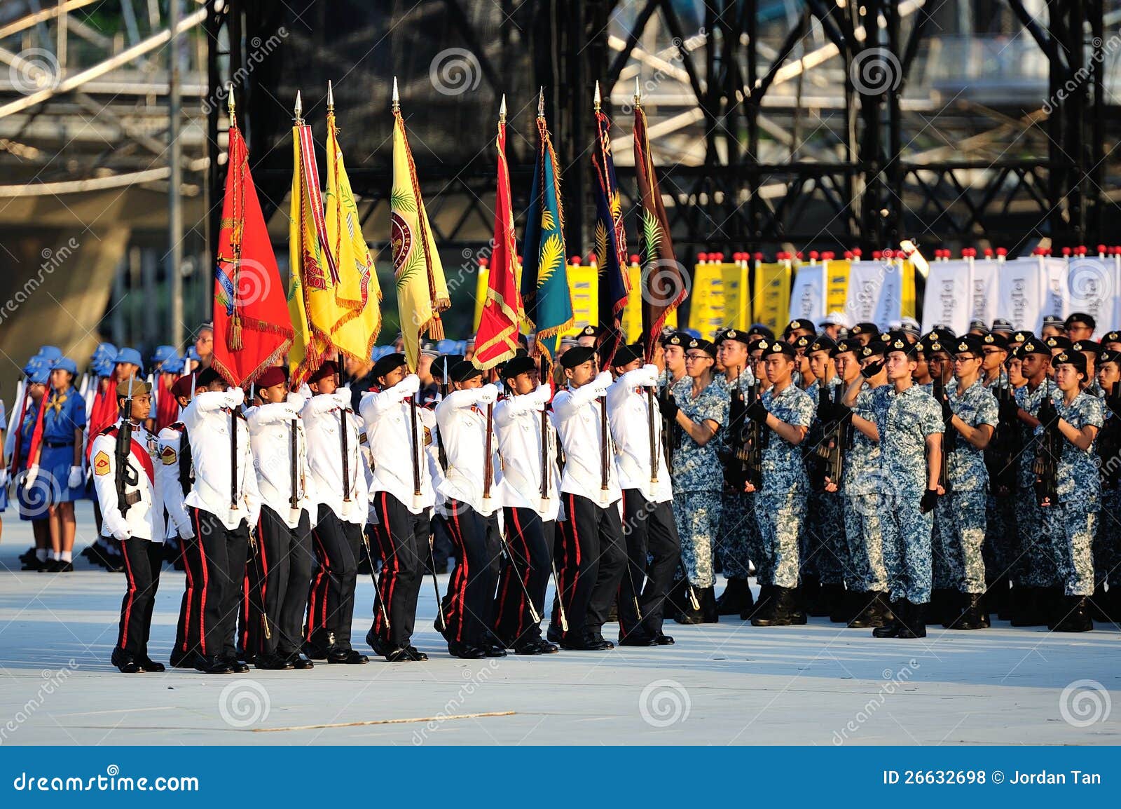 Marching in of Colors Party during NDP 2012 Editorial Stock Photo ...