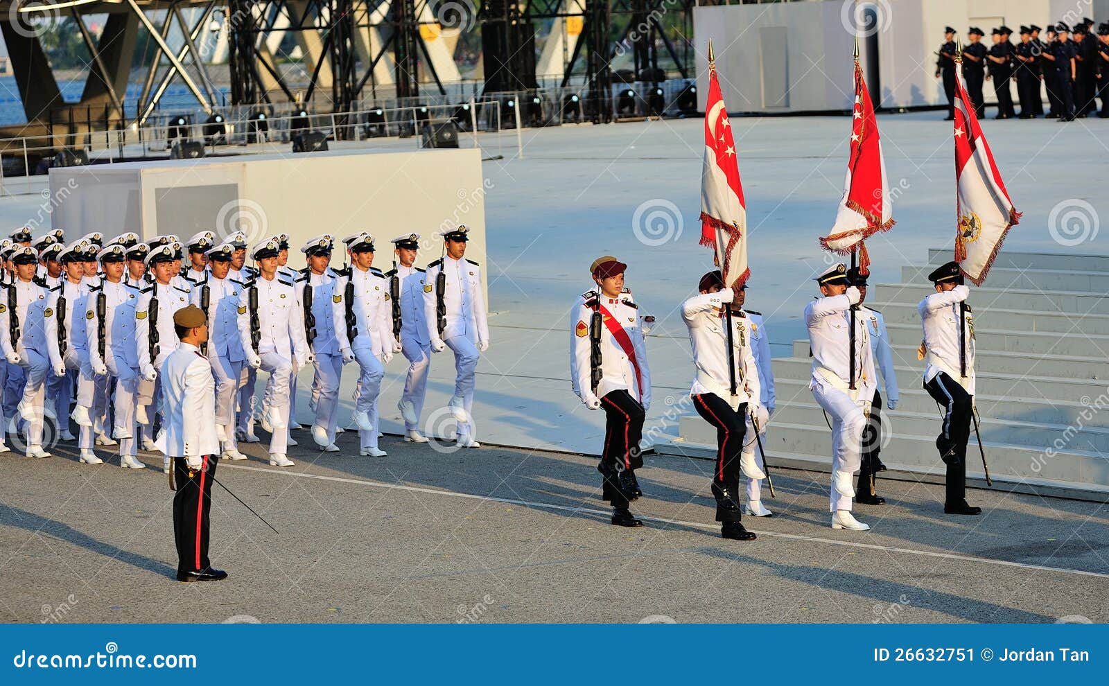 Marching in of Colours Party during NDP 2012 Editorial Photo - Image of ...