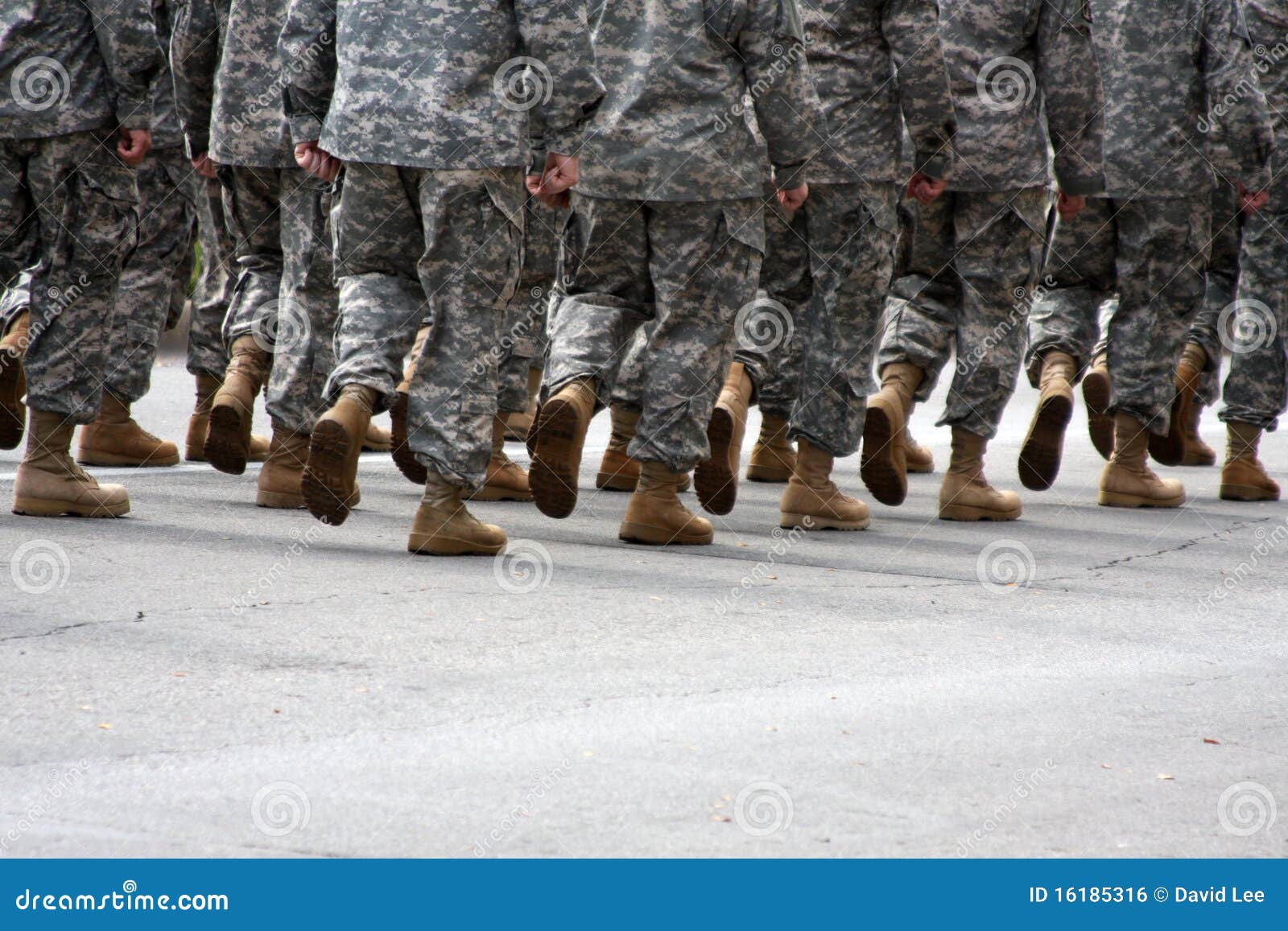 Marching Soldiers with Room for Copy Stock Photo - Image of horizontal ...