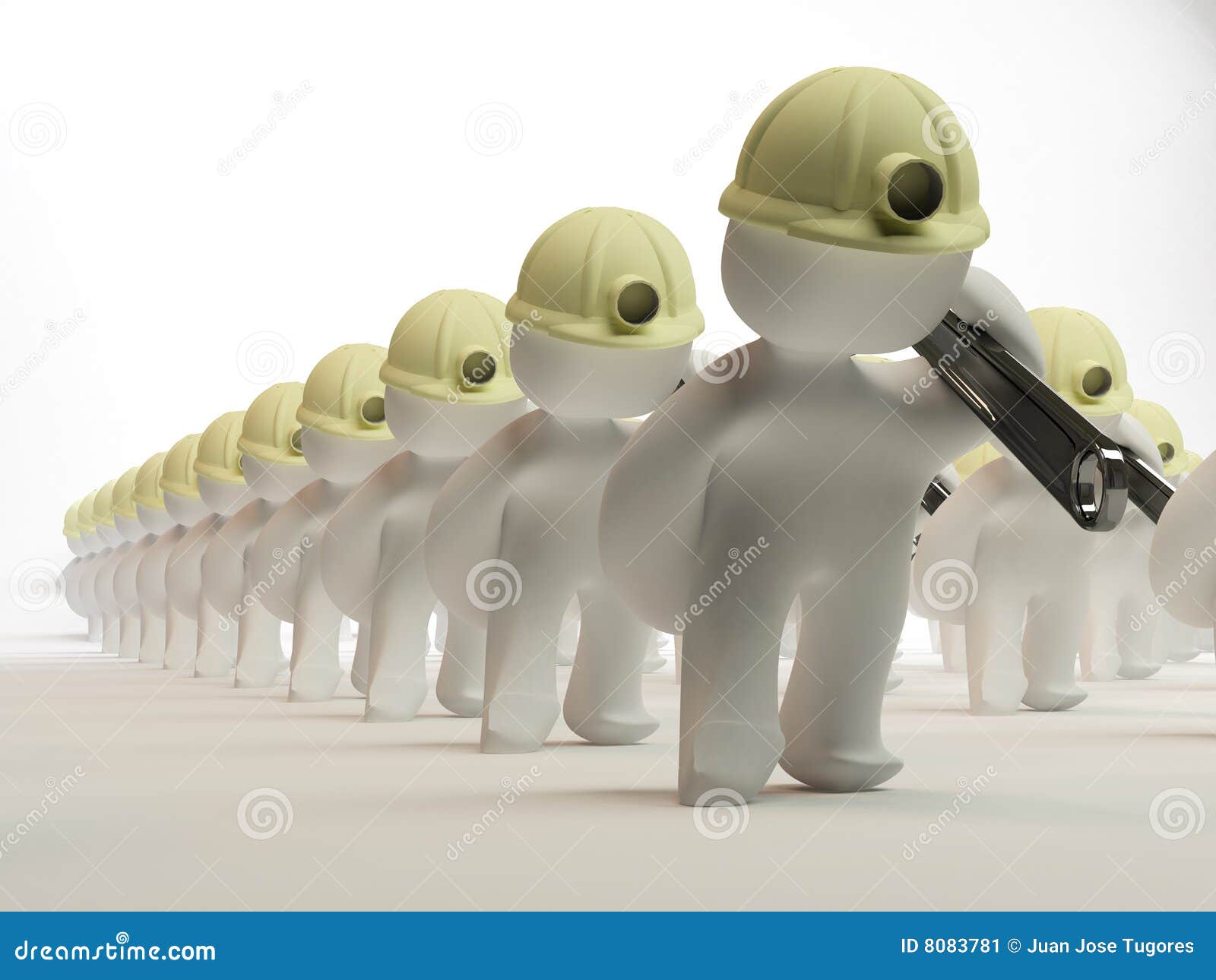 Marching to work stock illustration. Illustration of wrench - 8083781