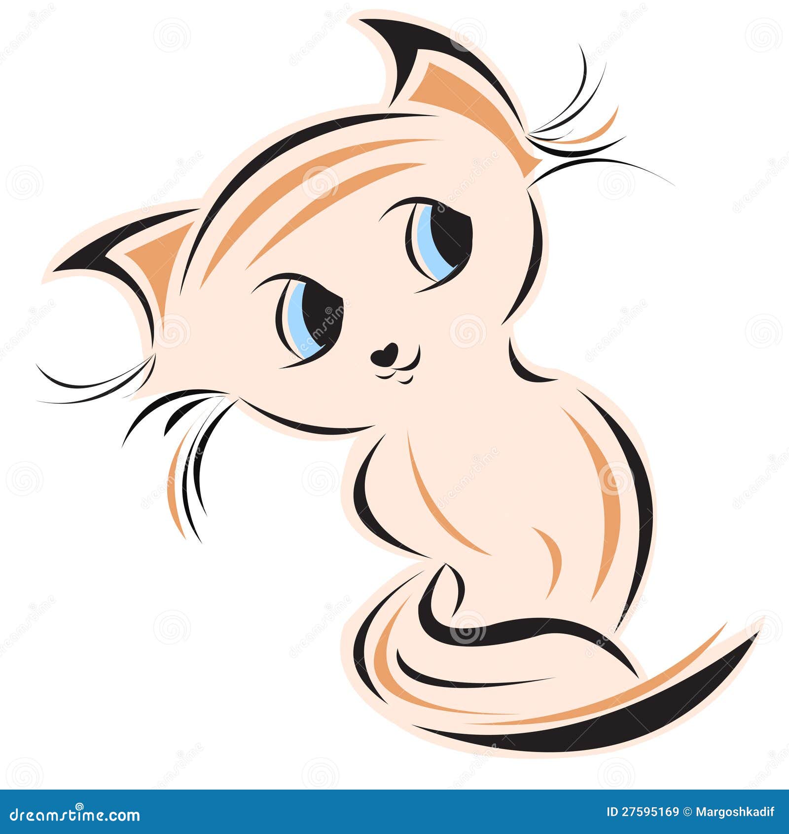 Marchio del gattino illustrazione vettoriale. Illustrazione di spruzzo ...